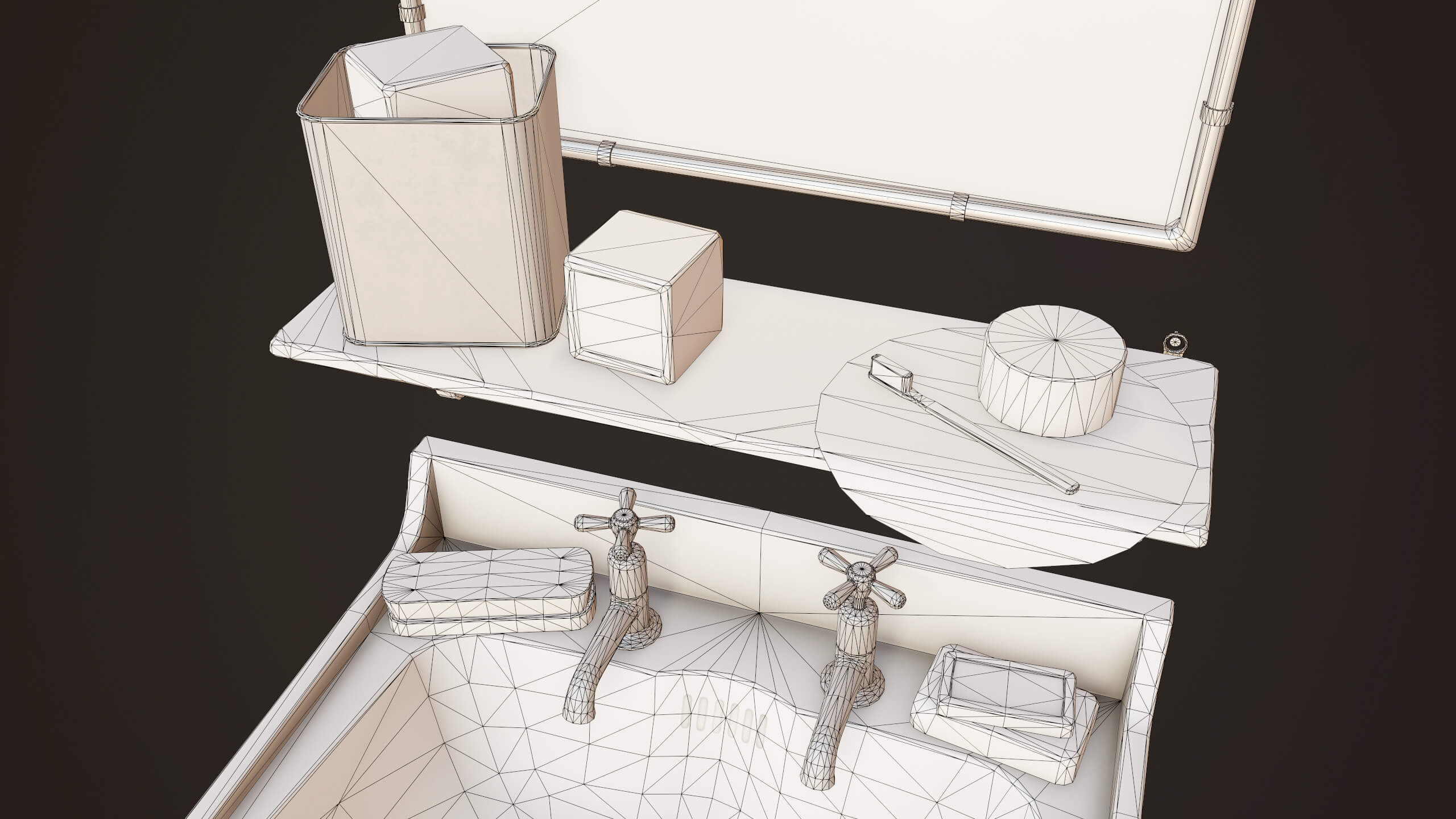 Victorian Sink and Bath Props - 3D Model by Tatiana Gladkaya