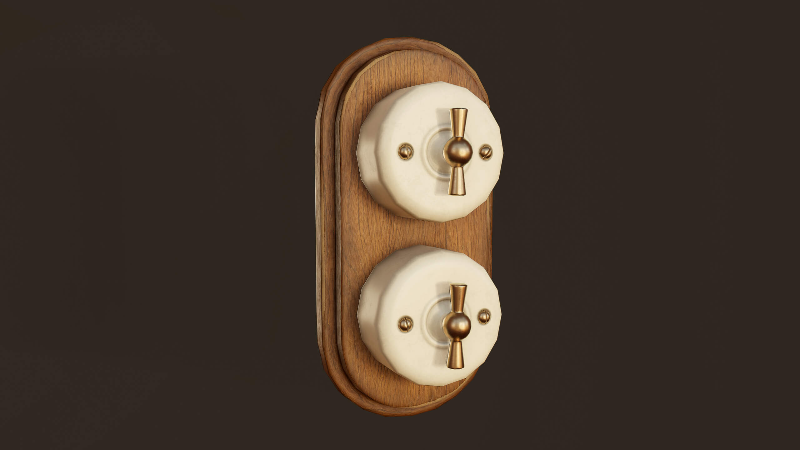 Vintage Light Sockets and Switches - 3D Model by Tatiana Gladkaya