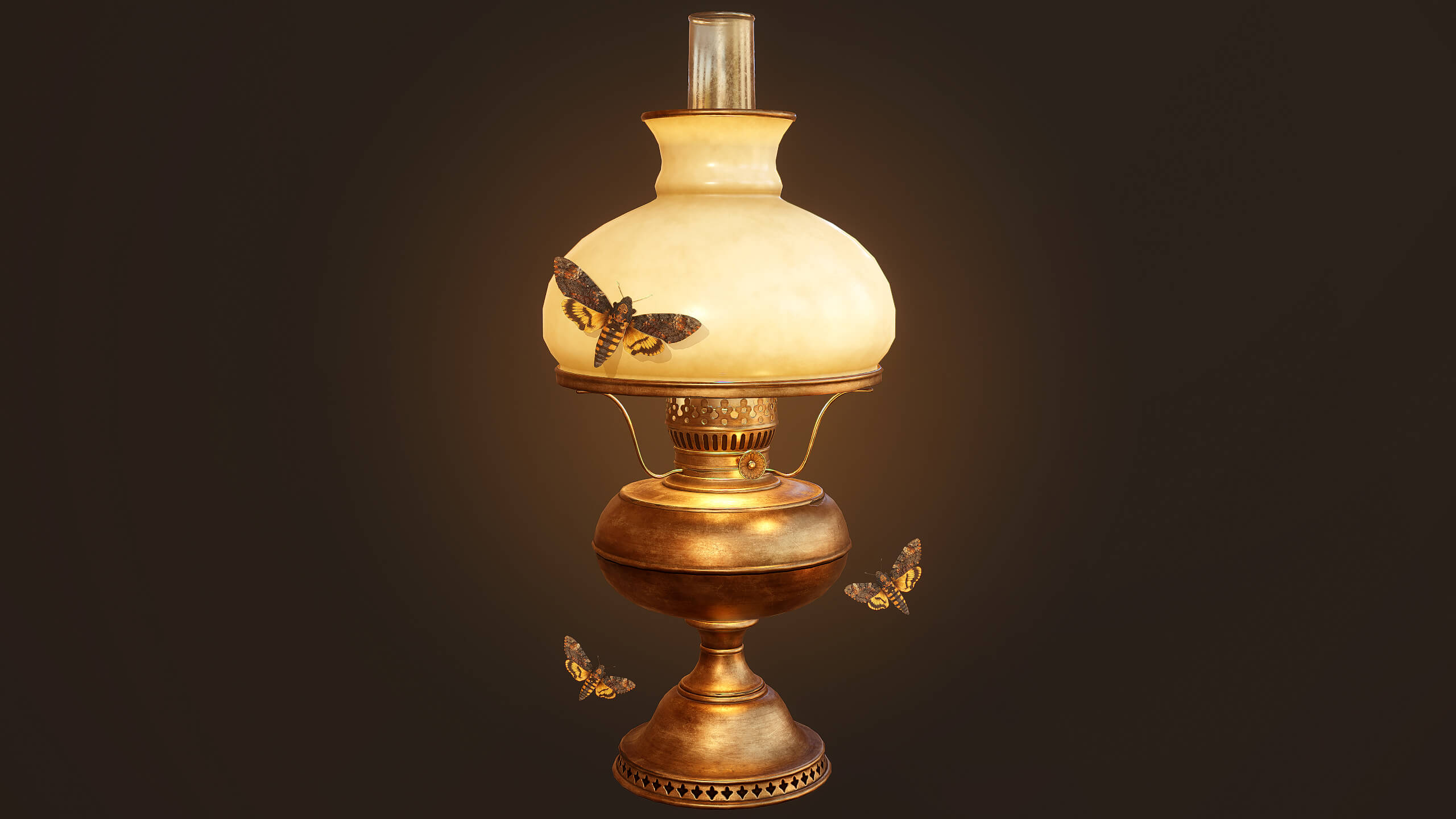 Vintage Oil Lamp - 3D Model by Tatiana Gladkaya