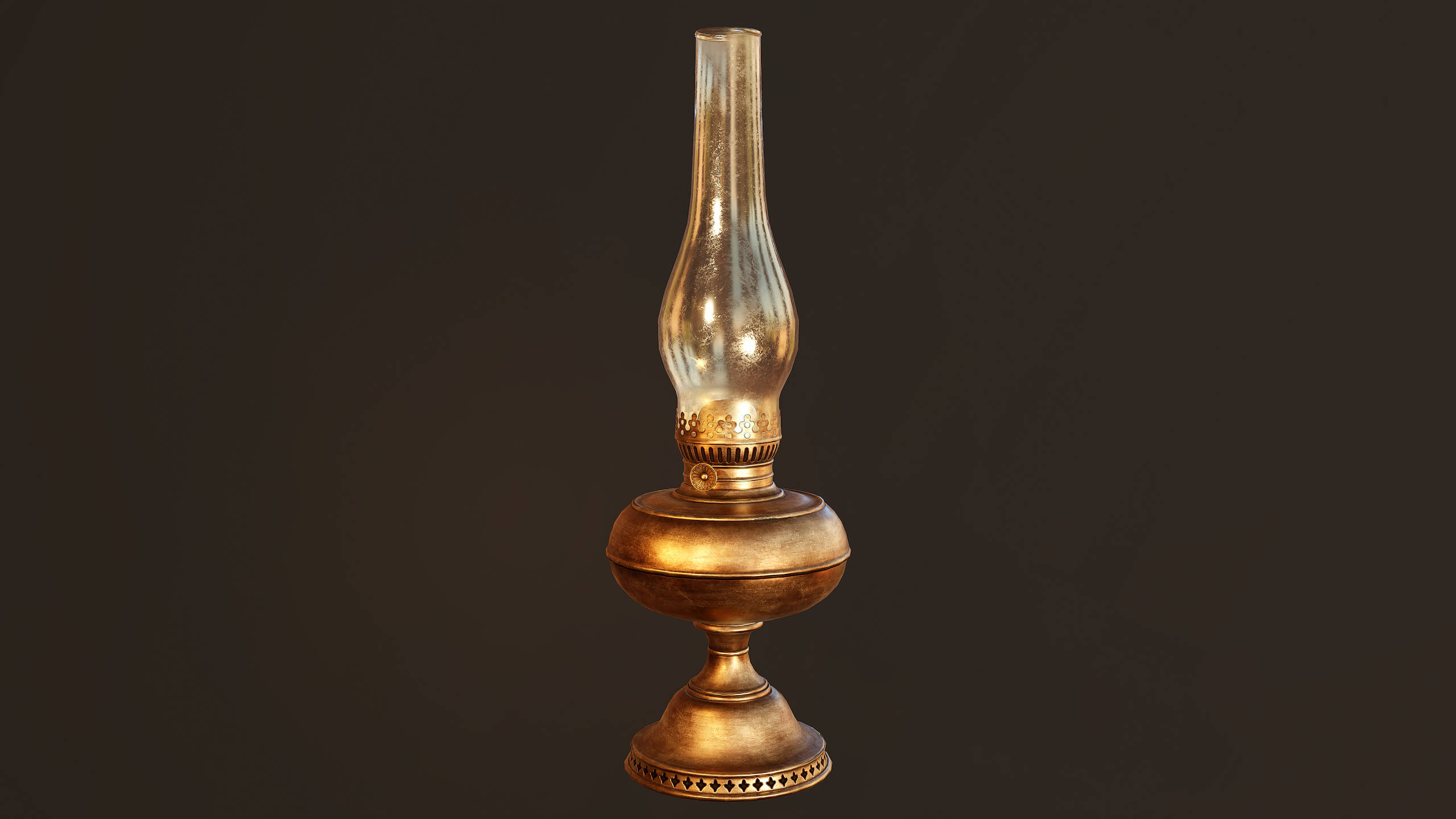 Vintage Oil Lamp - 3D Model by Tatiana Gladkaya