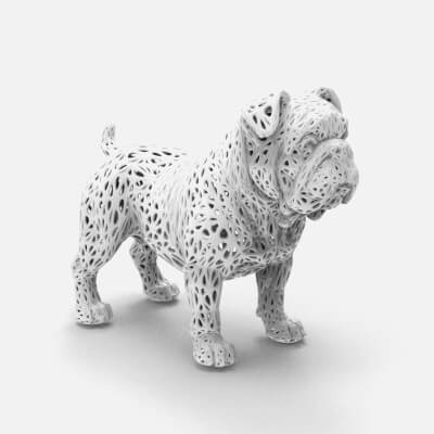 Dog Voronoi Style - 3D Model by teaartist3d