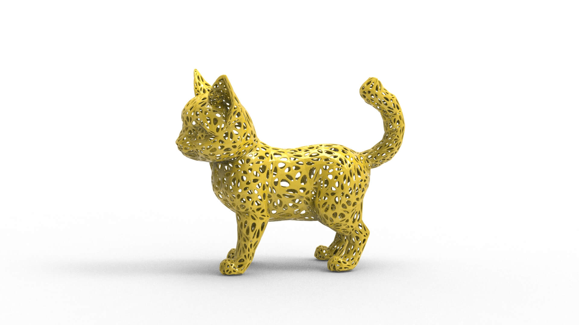 Cat Voronoi Style - 3D Model by teaartist3d