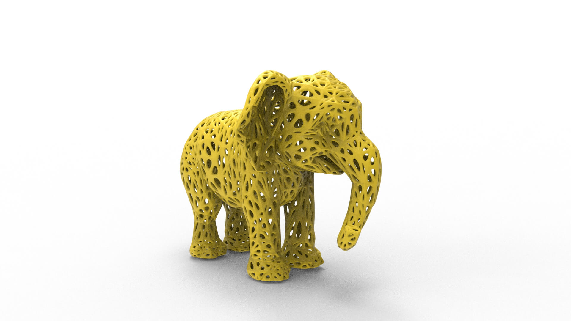 Elephant Voronoi Style - 3D Model by teaartist3d
