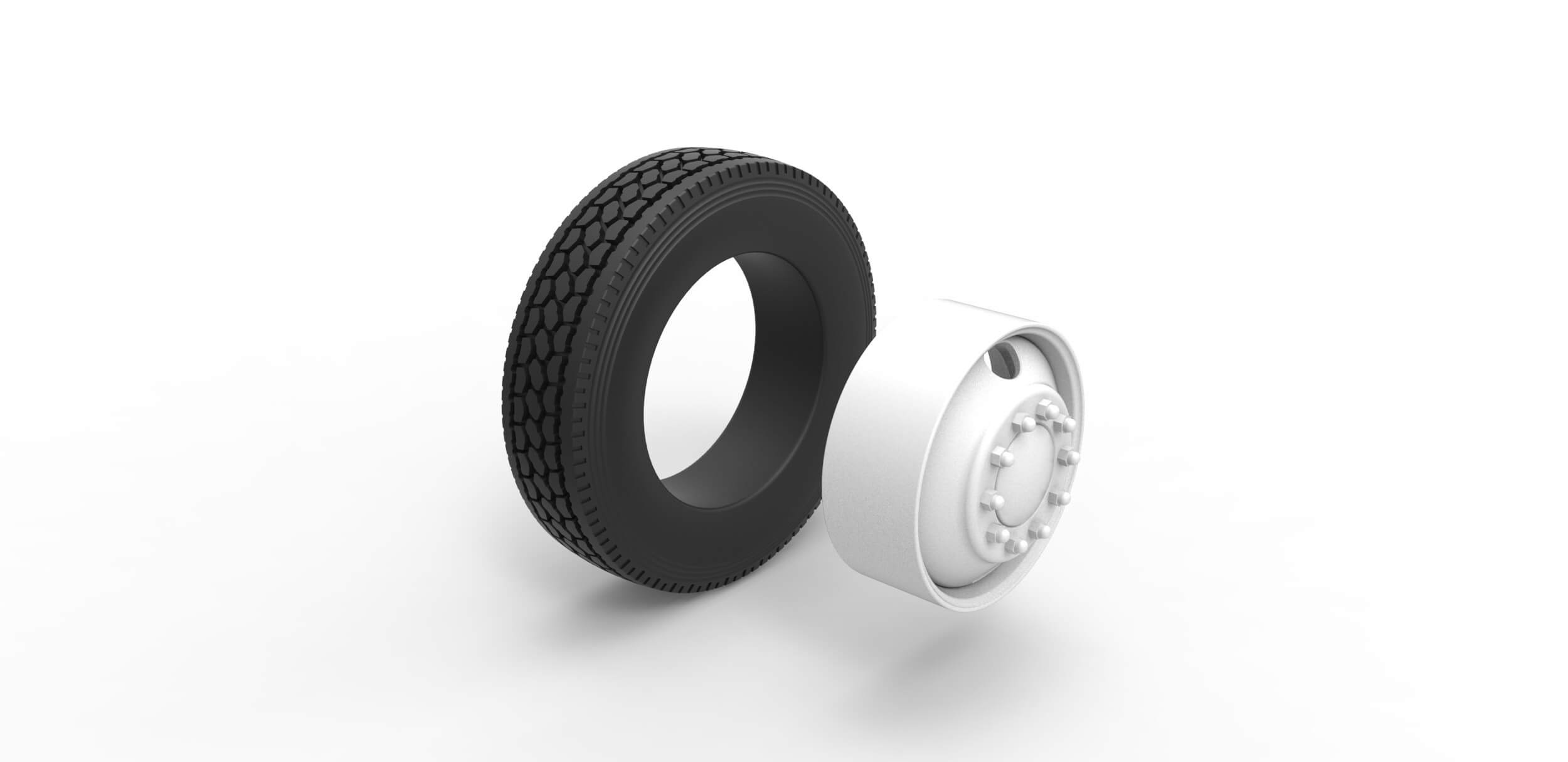 Two Hole Front Wheel 1:25 - 3D Model by TechItemsRock