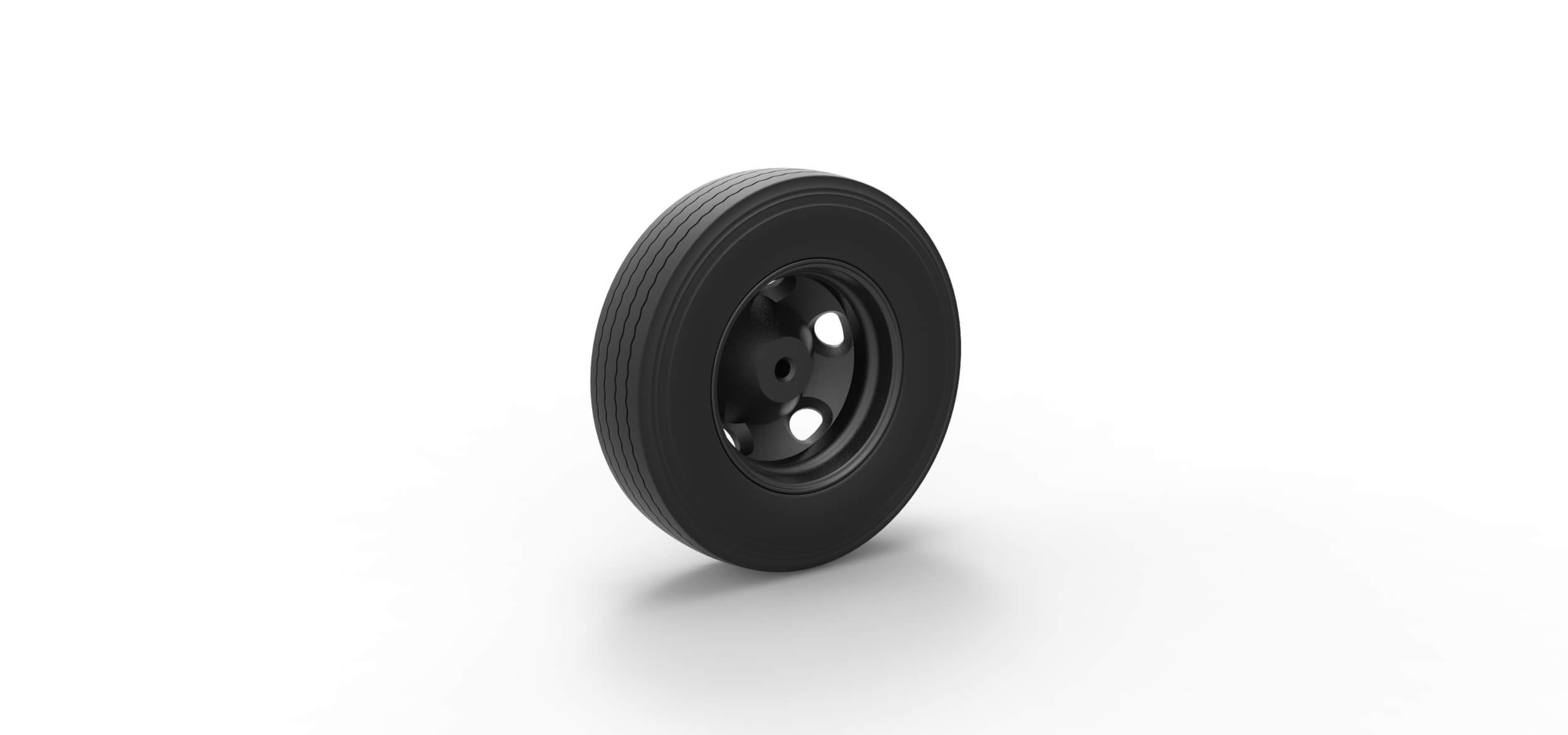 5 Hole Front Wheel of Vintage School Bus 1:25 - 3D Model by TechItemsRock