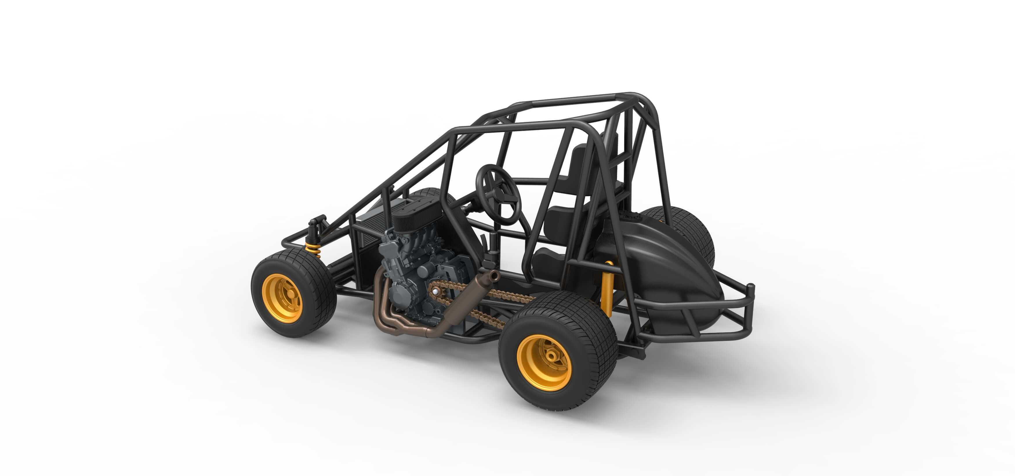 600 Micro Sprint Car Base 1:25 - 3D Model by TechItemsRock