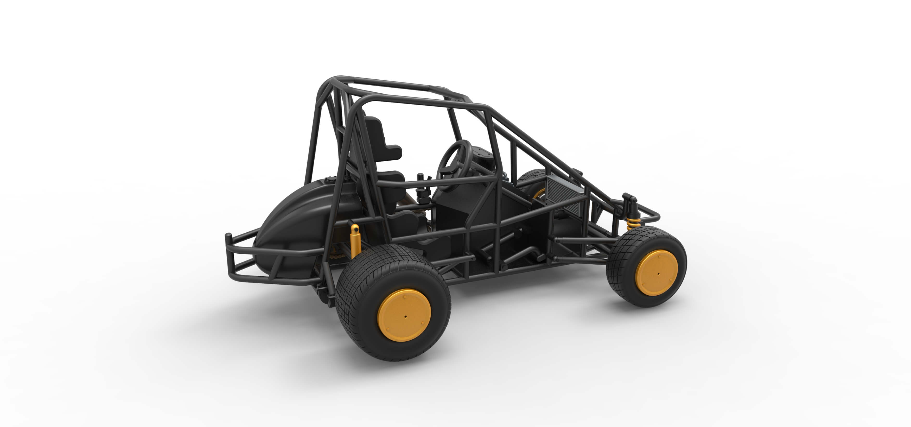 600 Micro Sprint Car Base 1:25 - 3D Model by TechItemsRock