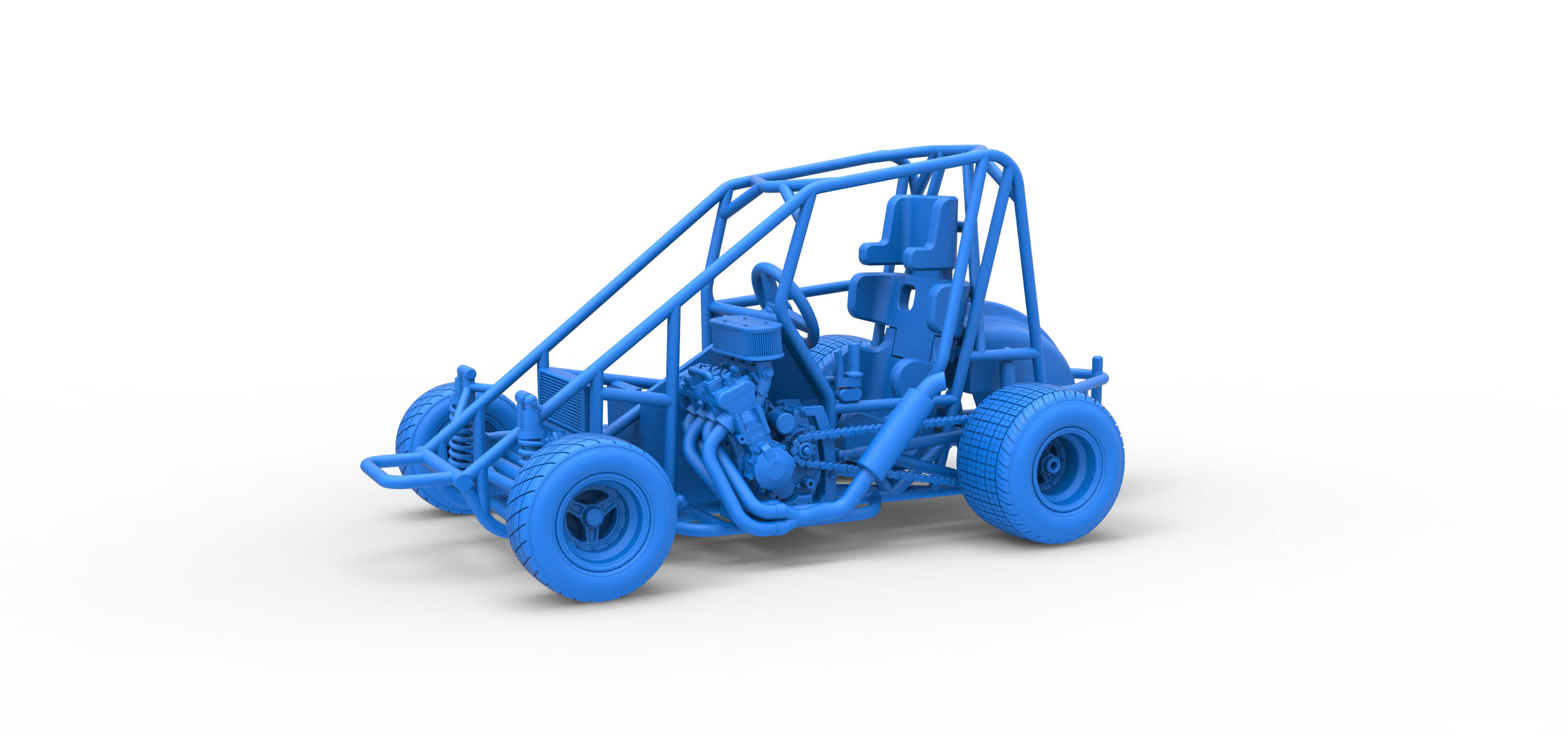 600 Micro Sprint Car Base 1:25 - 3D Model by TechItemsRock