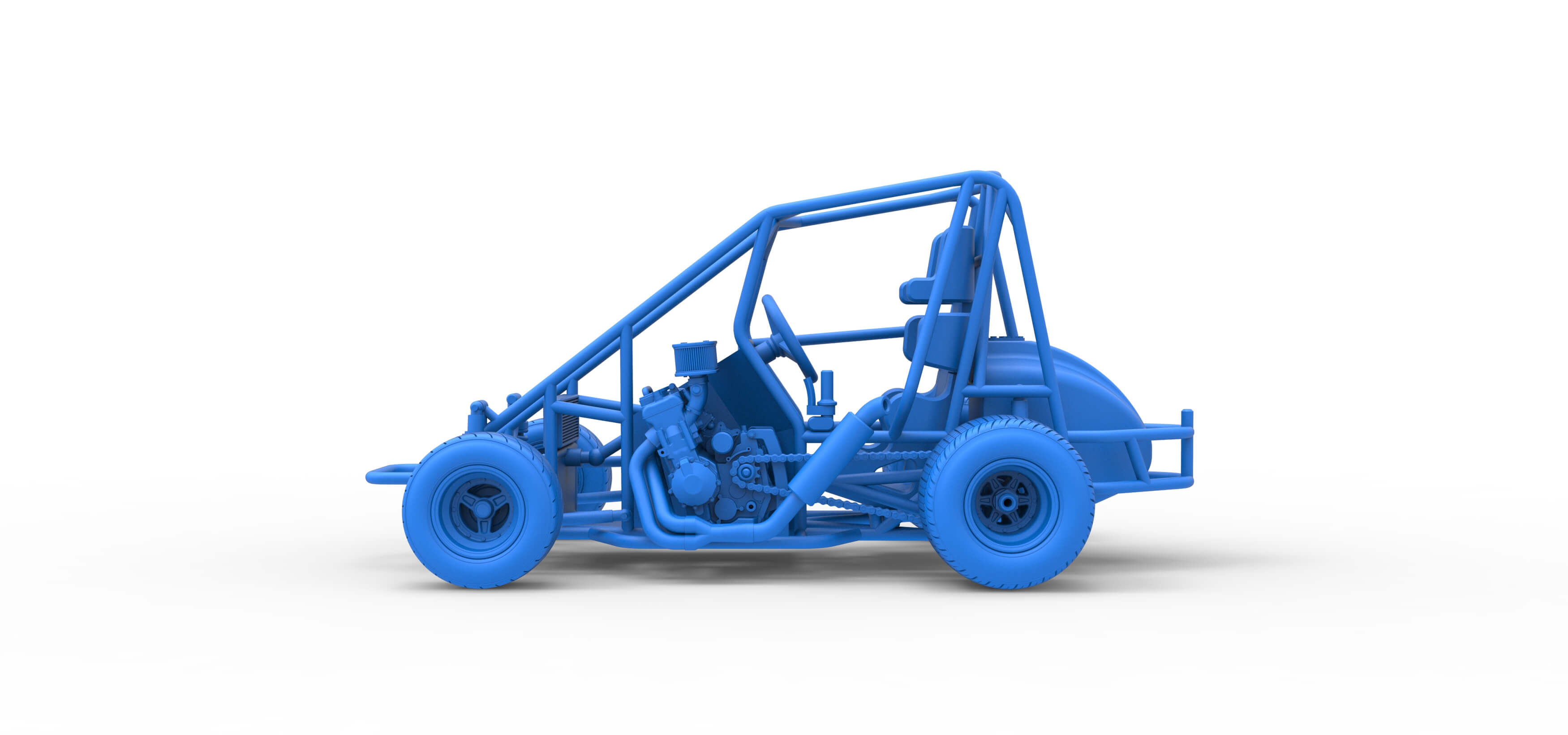600 Micro Sprint Car Base 1:25 - 3D Model by TechItemsRock