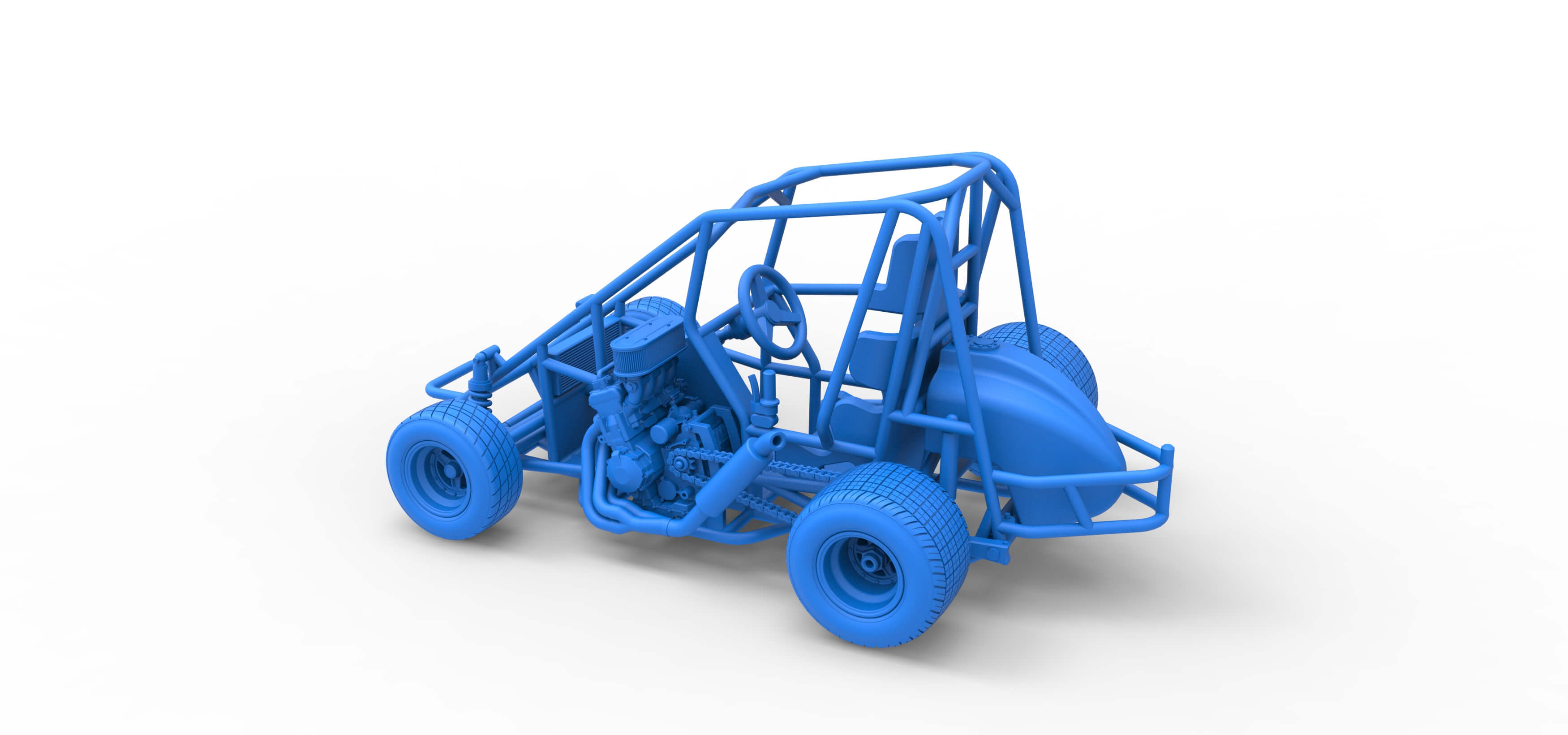 600 Micro Sprint Car Base 1:25 - 3D Model by TechItemsRock