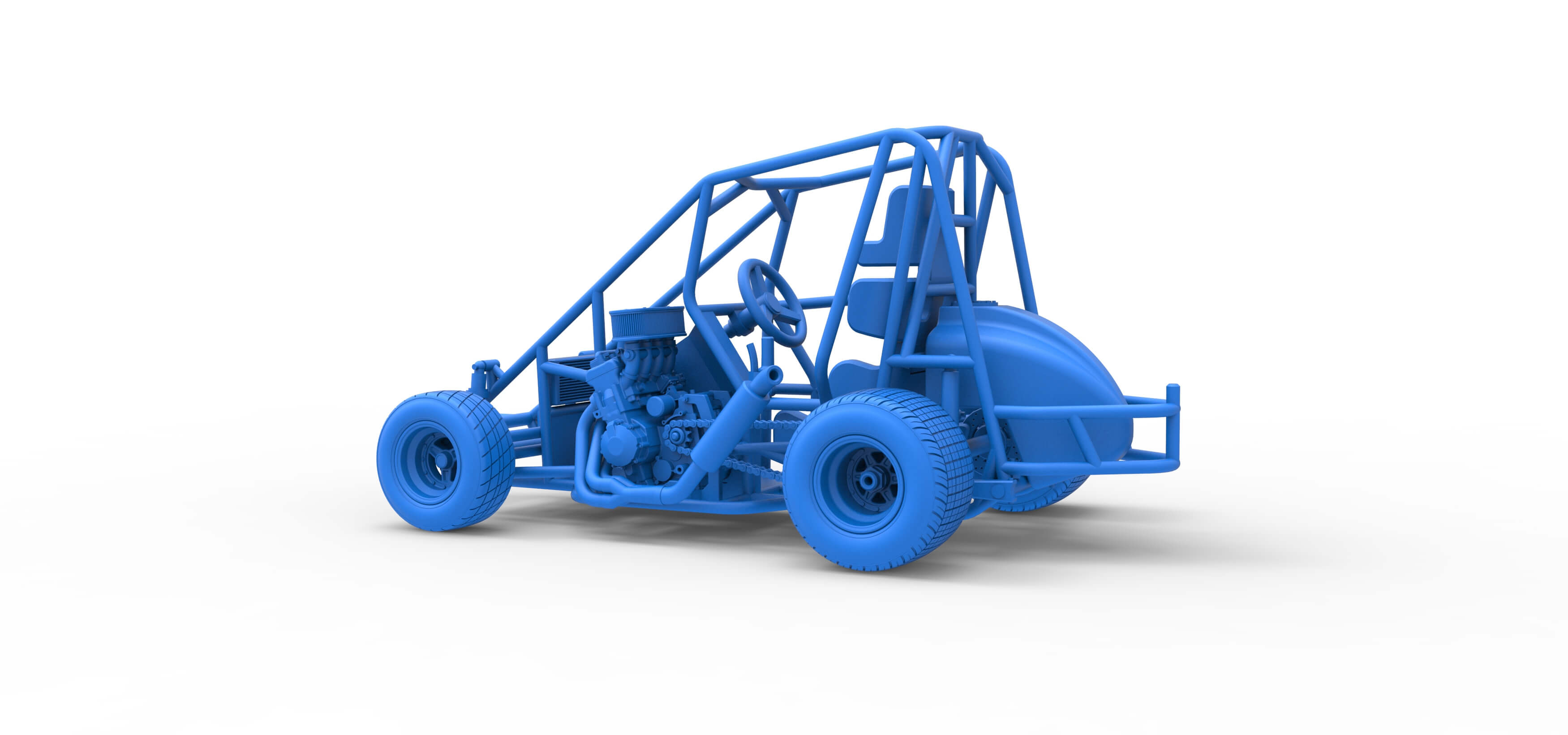 600 Micro Sprint Car Base 1:25 - 3D Model by TechItemsRock