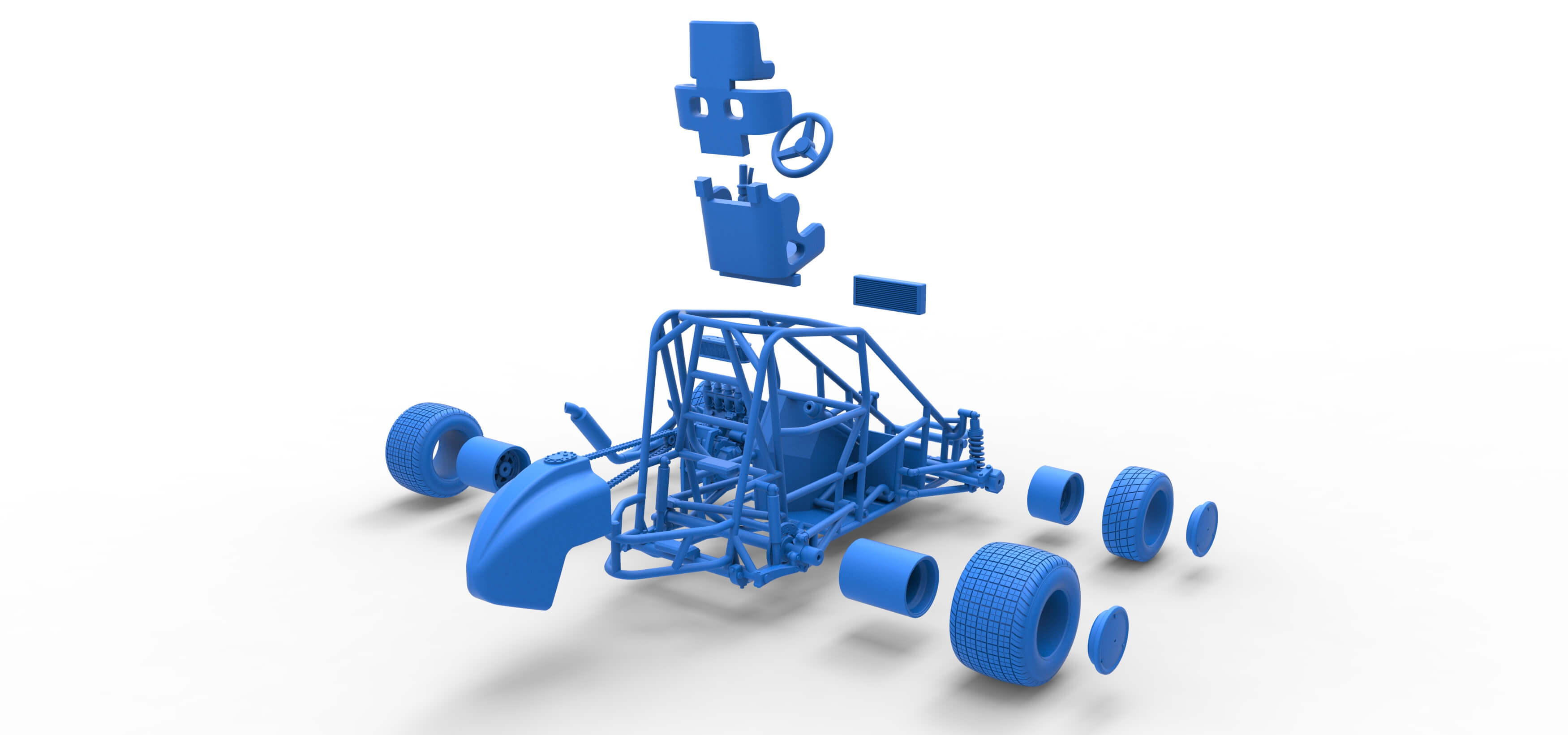600 Micro Sprint Car Base 1:25 - 3D Model by TechItemsRock