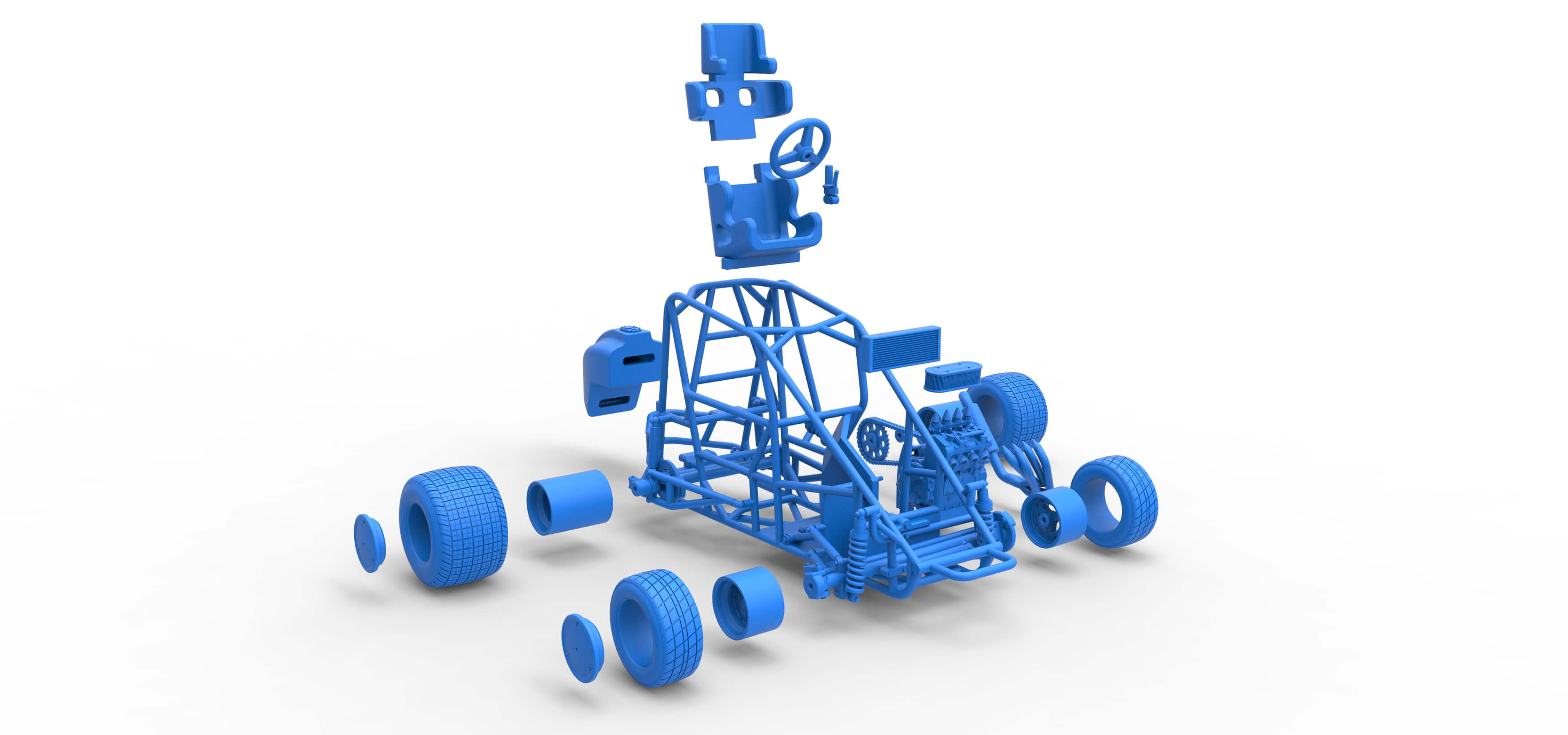 600 Micro Sprint Car Base 1:25 - 3D Model by TechItemsRock