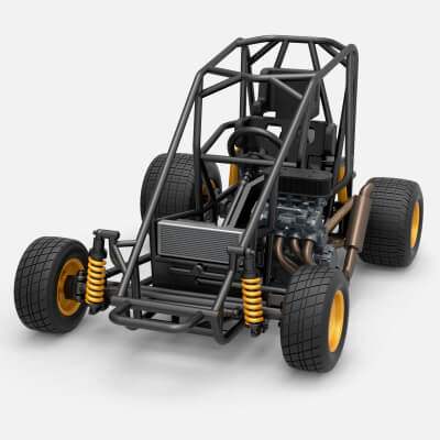 600 Micro Sprint Car Base 1:25 - 3D Model by TechItemsRock