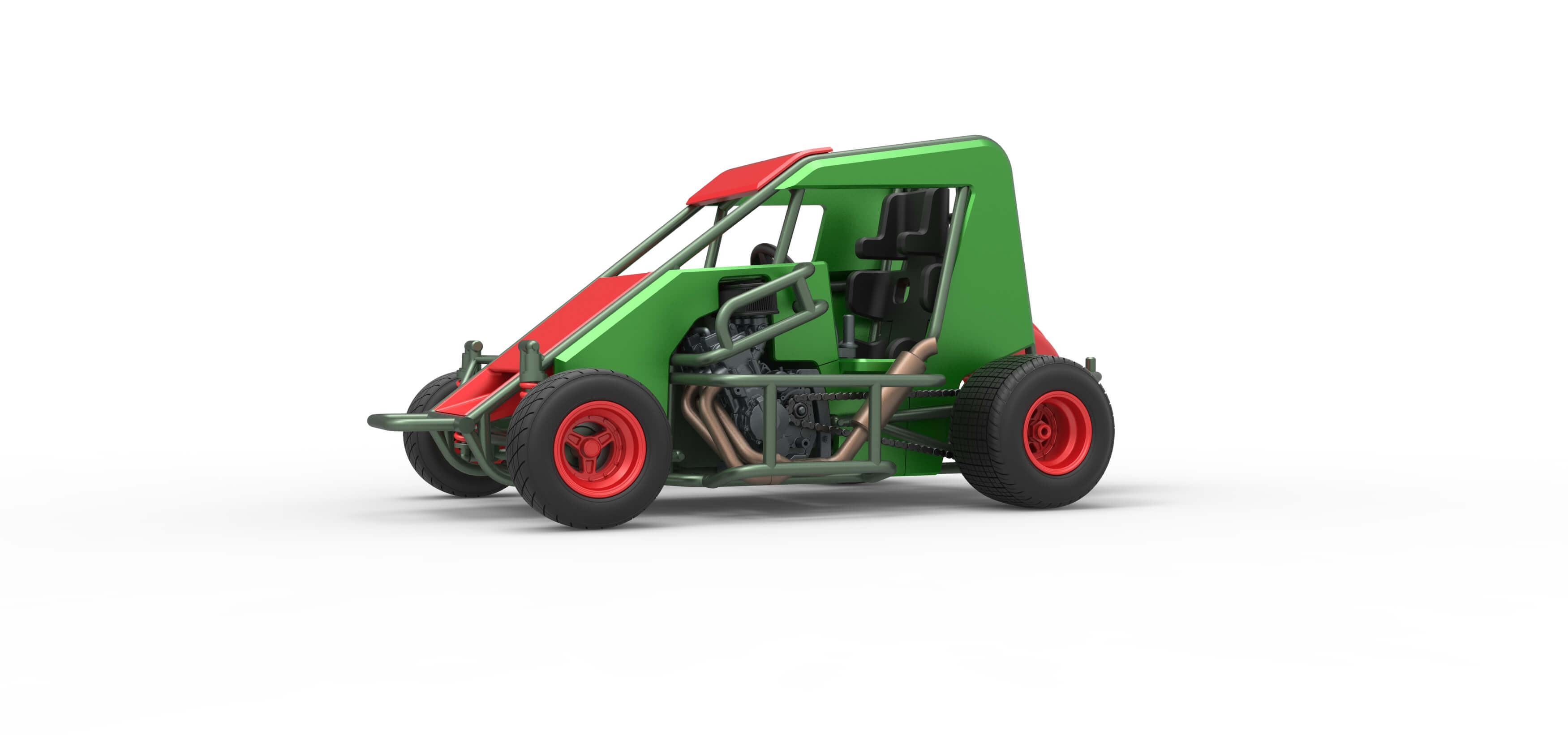600 Micro Sprint Car Scale 1:25 - 3D Model by TechItemsRock