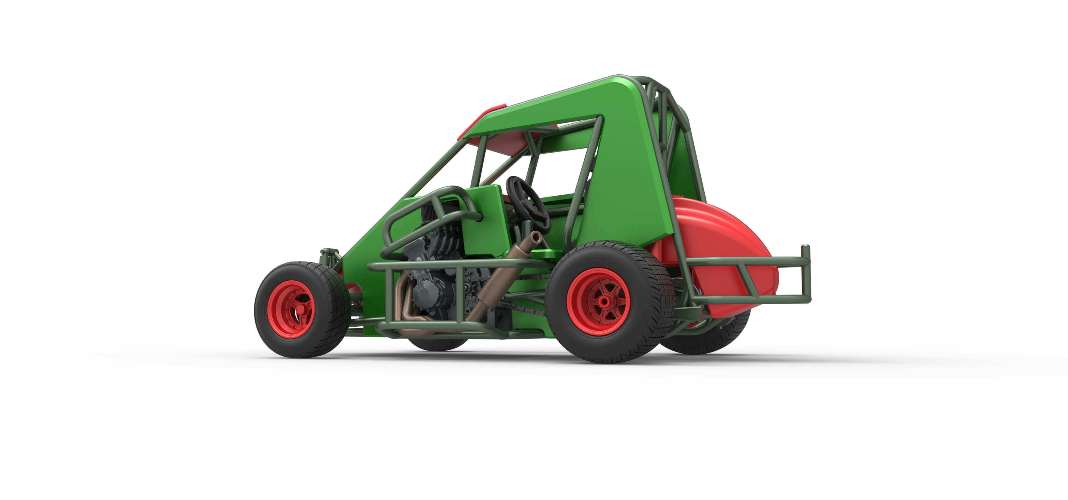 600 Micro Sprint Car Scale 1:25 - 3D Model by TechItemsRock