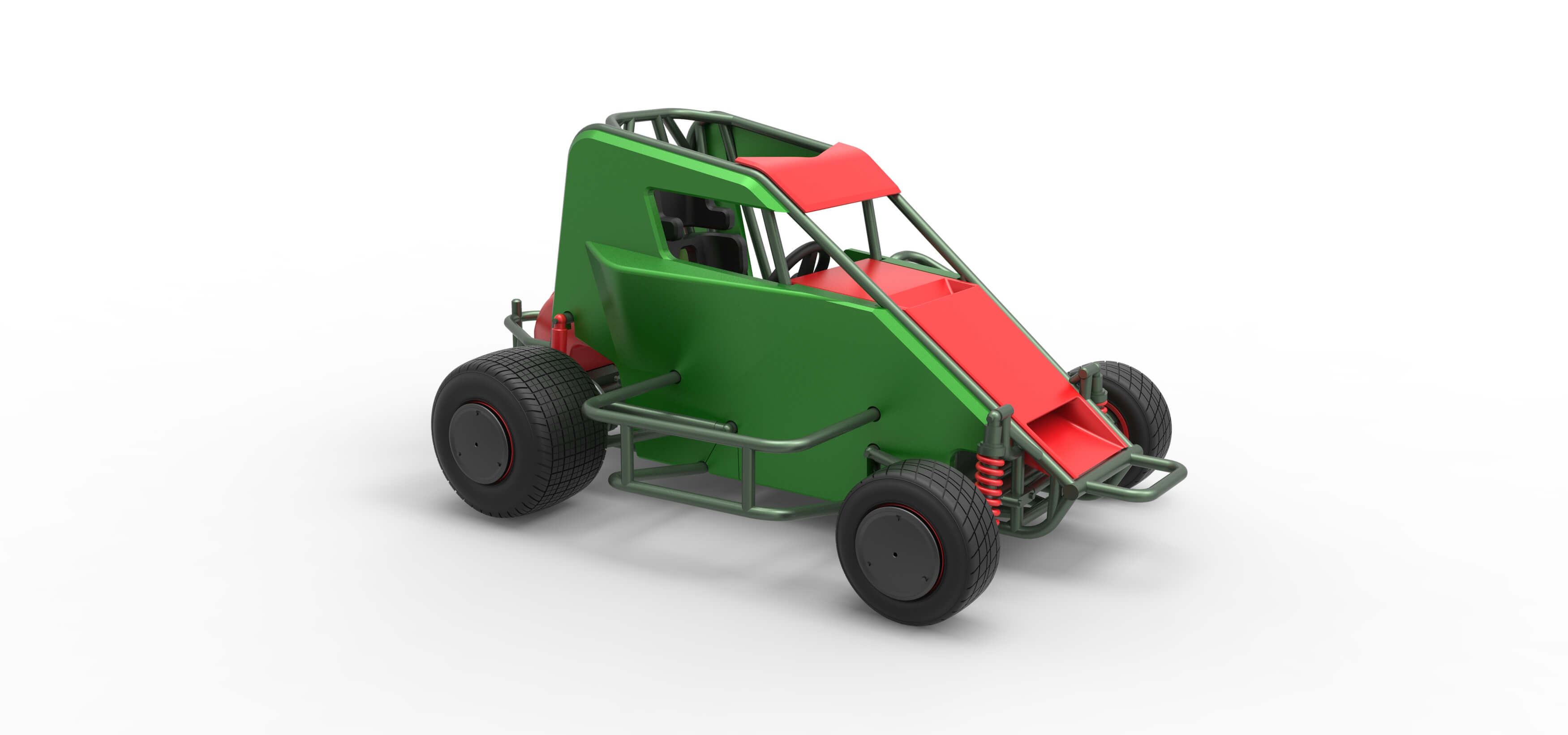600 Micro Sprint Car Scale 1:25 - 3D Model by TechItemsRock