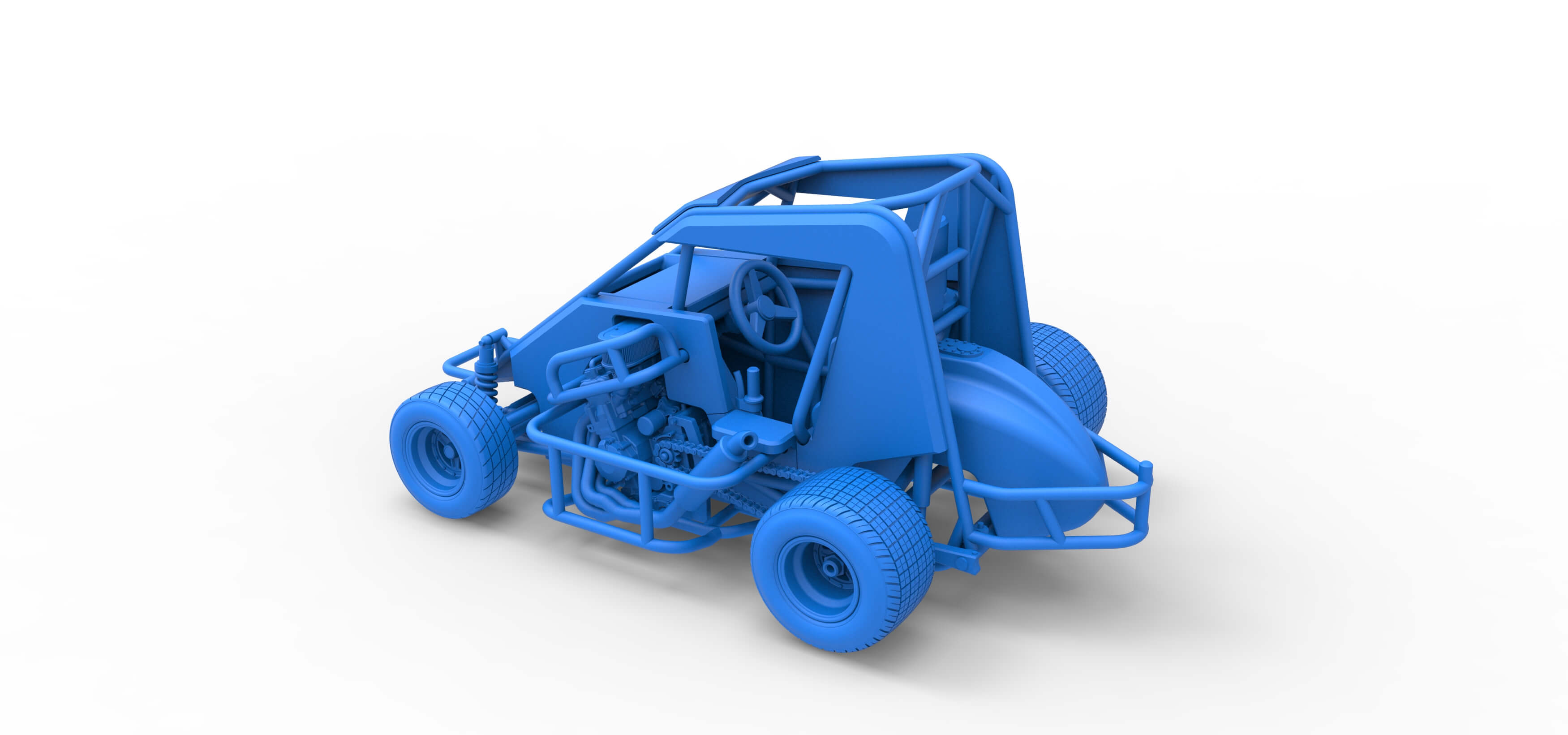 600 Micro Sprint Car Scale 1:25 - 3D Model by TechItemsRock