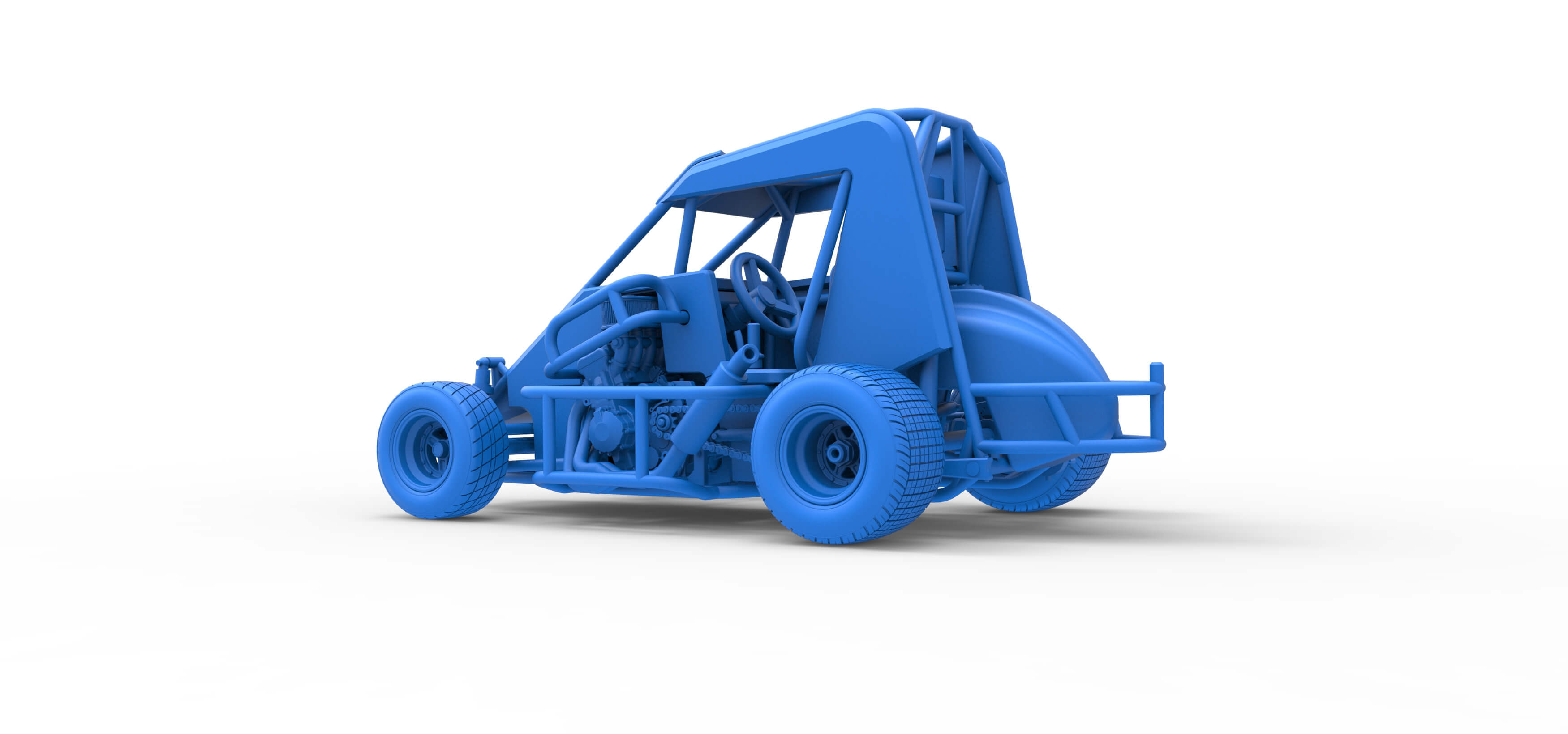600 Micro Sprint Car Scale 1:25 - 3D Model by TechItemsRock