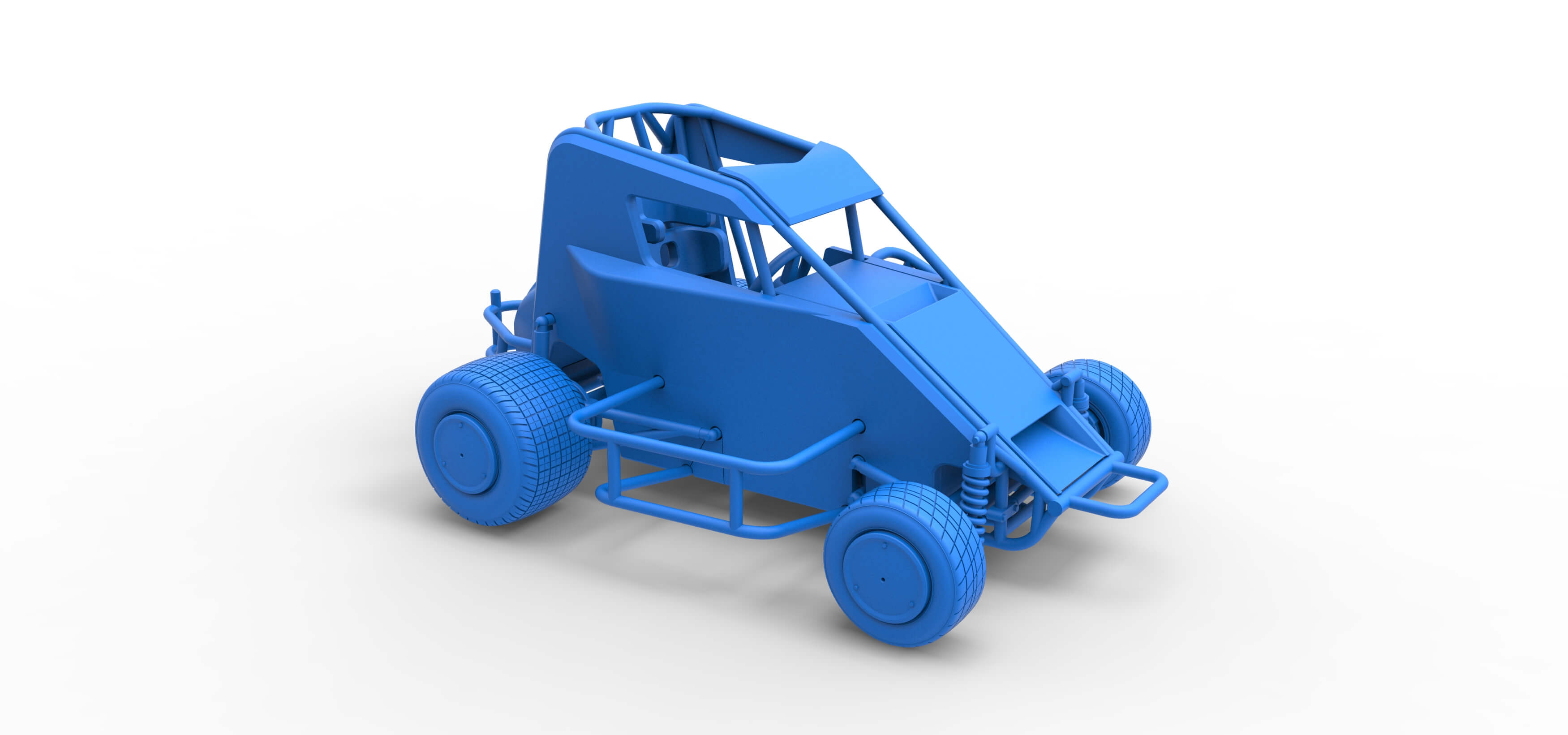 600 Micro Sprint Car Scale 1:25 - 3D Model by TechItemsRock