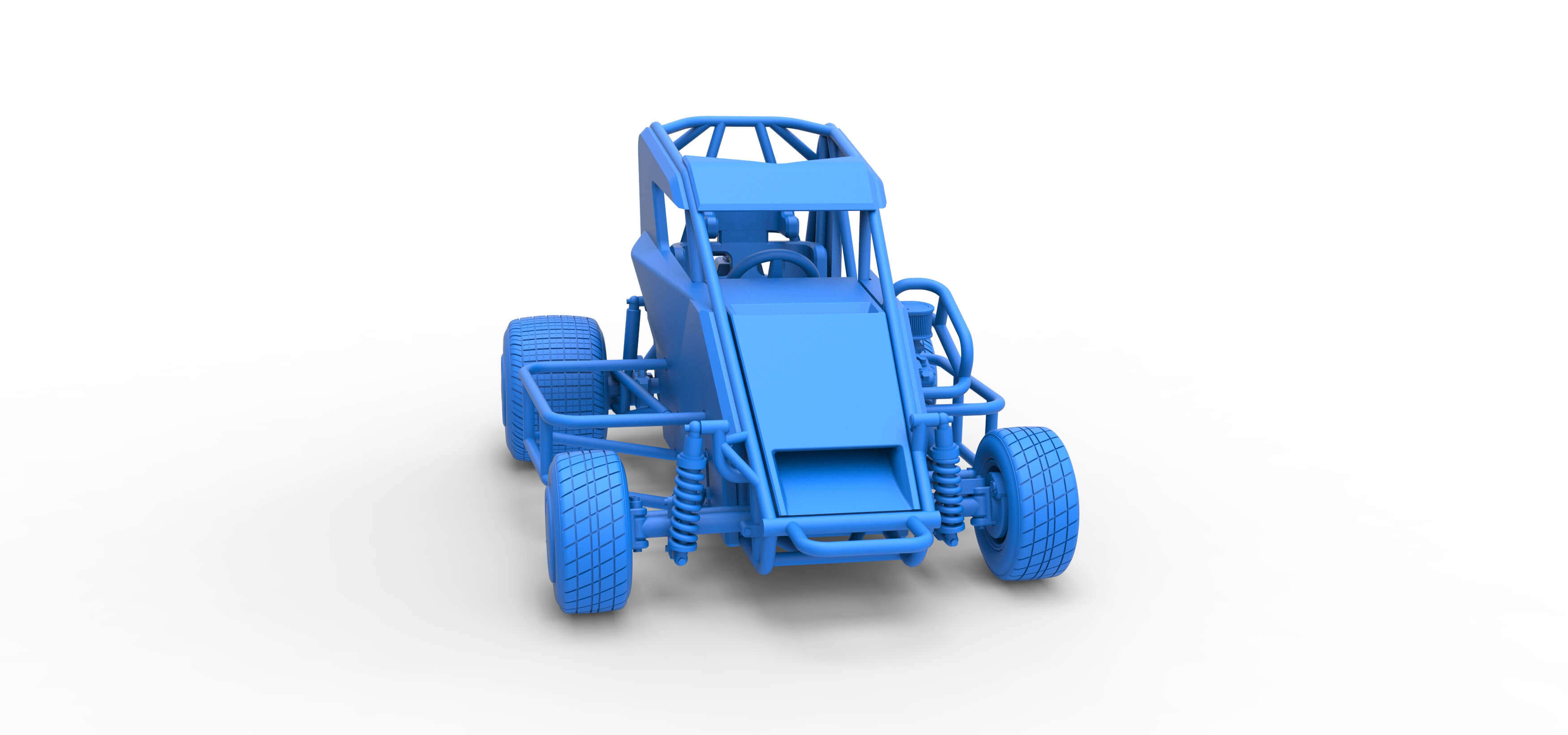 600 Micro Sprint Car Scale 1:25 - 3D Model by TechItemsRock