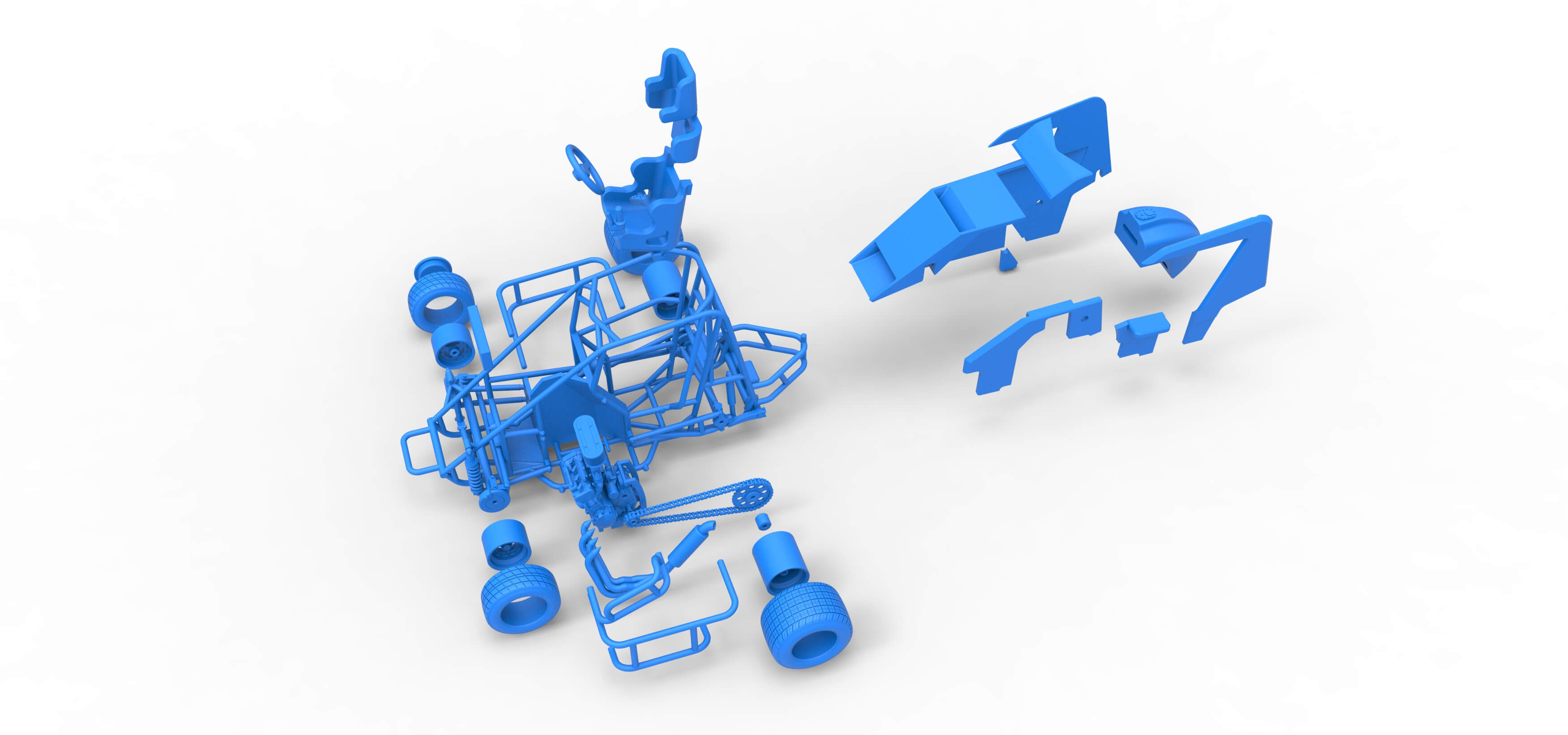 600 Micro Sprint Car Scale 1:25 - 3D Model by TechItemsRock
