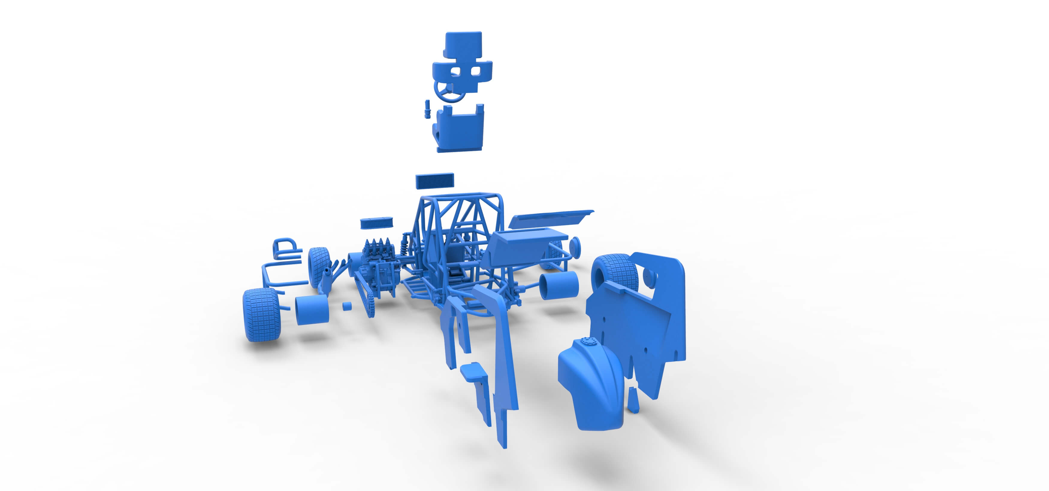 600 Micro Sprint Car Scale 1:25 - 3D Model by TechItemsRock