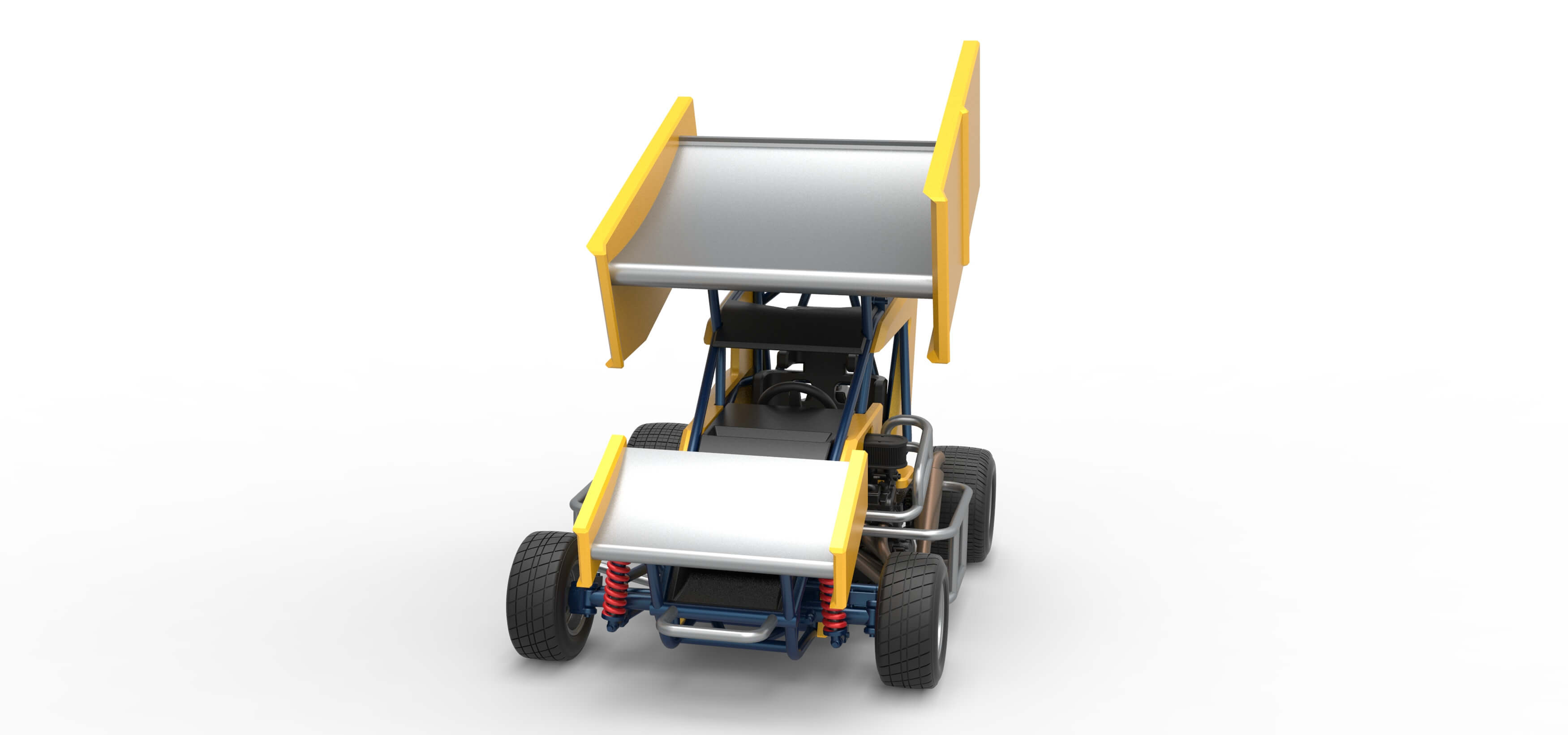 Winged 600 Micro Sprint Car Scale 1:25 - 3D Model by TechItemsRock