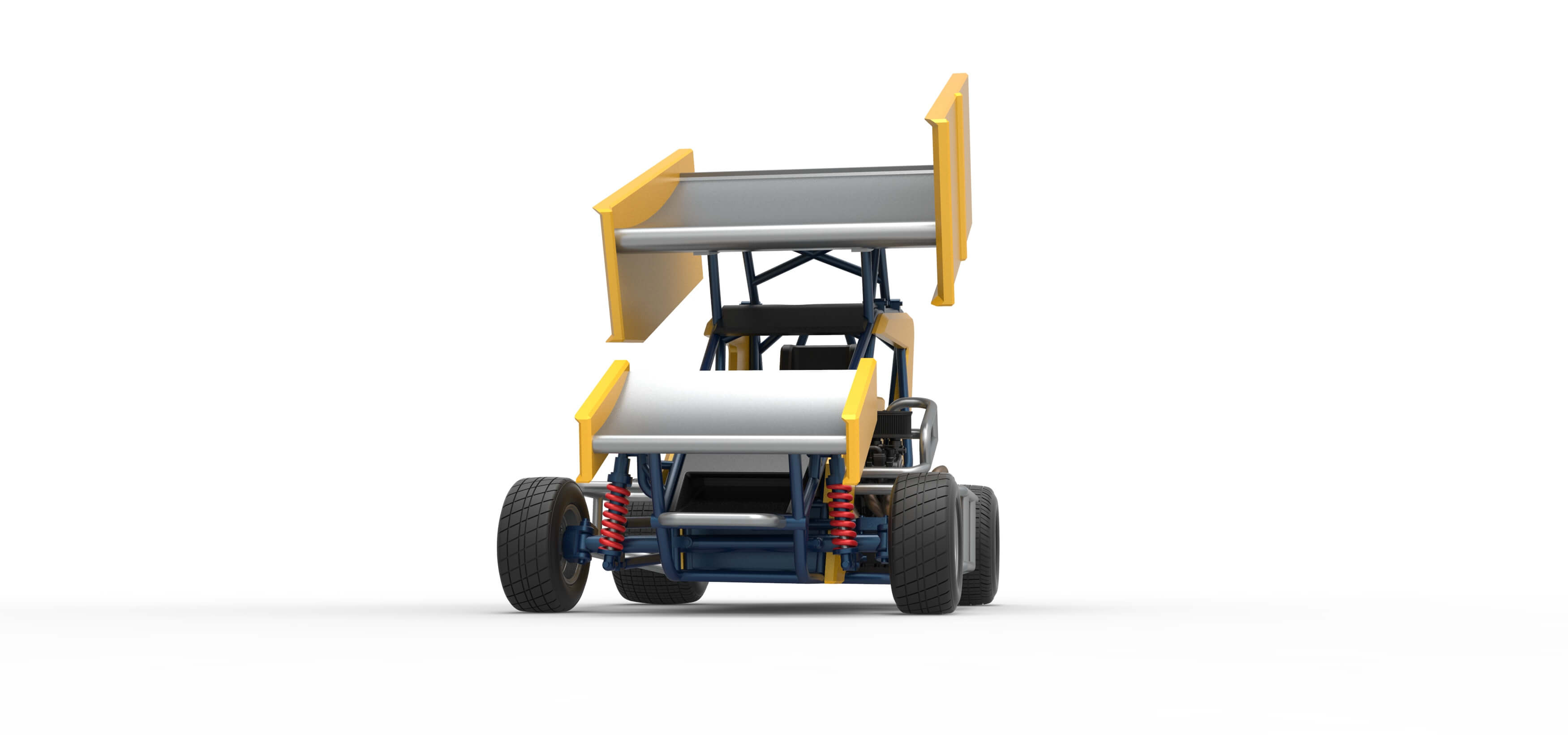 Winged 600 Micro Sprint Car Scale 1:25 - 3D Model by TechItemsRock
