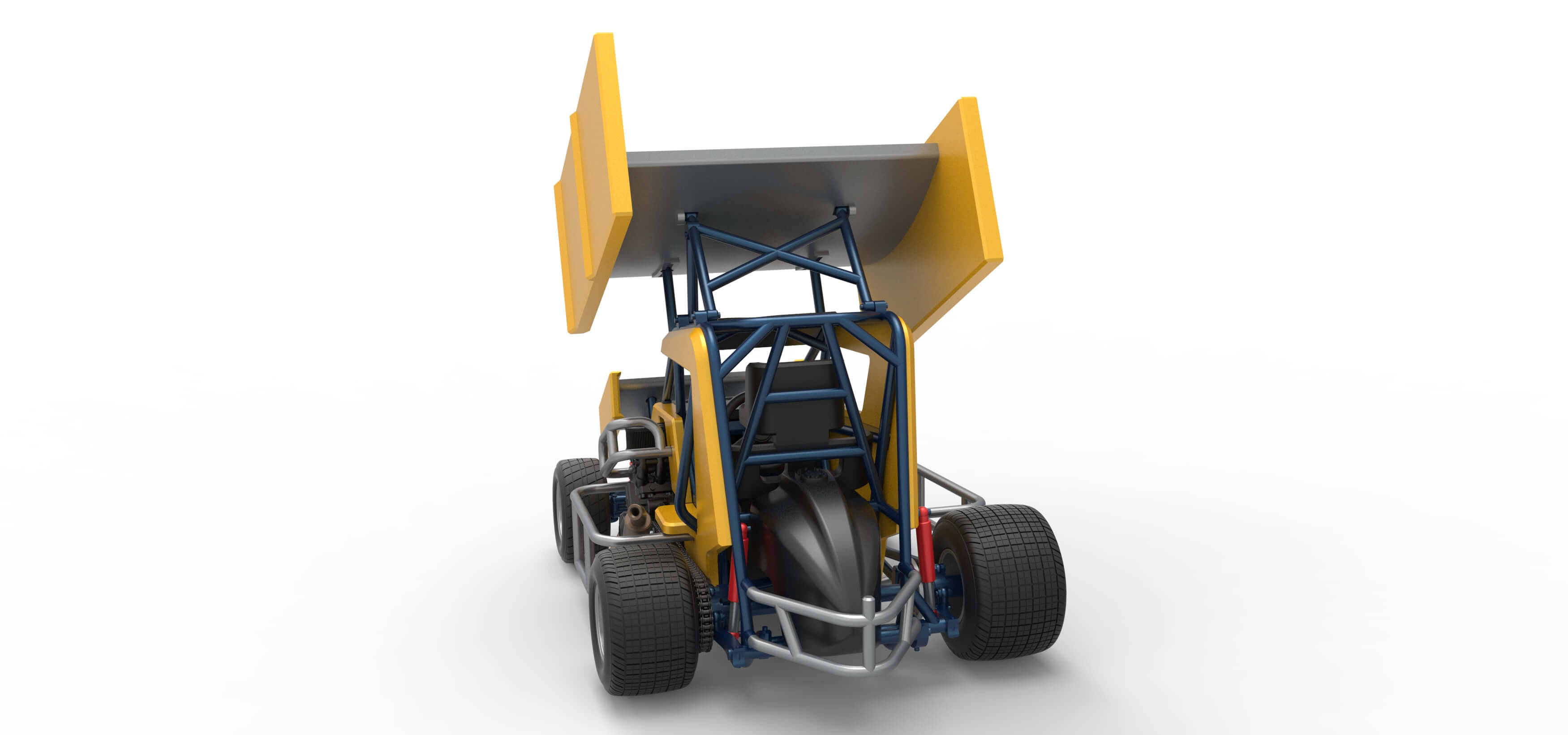 Winged 600 Micro Sprint Car Scale 1:25 - 3D Model by TechItemsRock