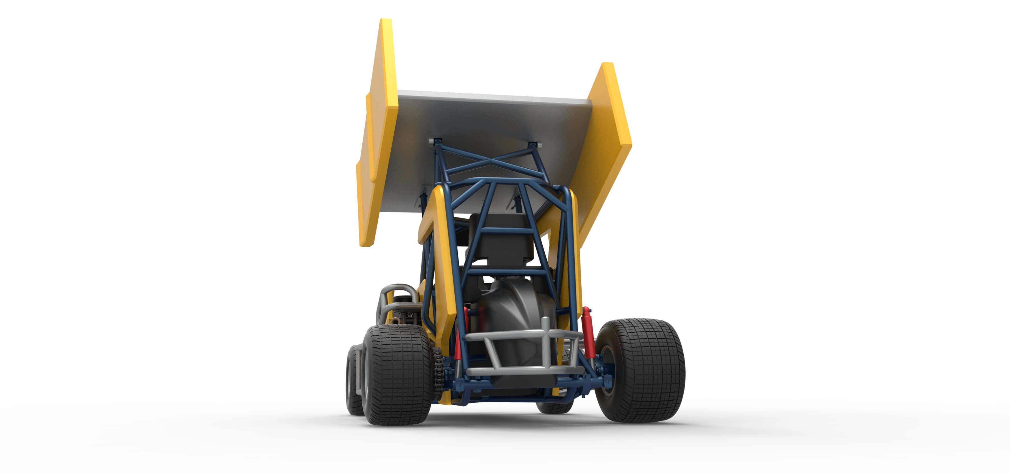 Winged 600 Micro Sprint Car Scale 1:25 - 3D Model by TechItemsRock