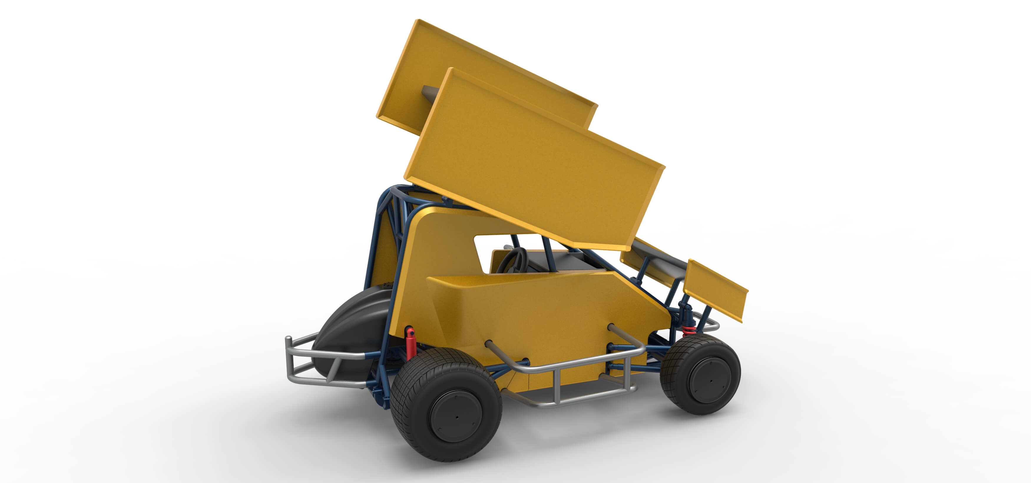 Winged 600 Micro Sprint Car Scale 1:25 - 3D Model by TechItemsRock