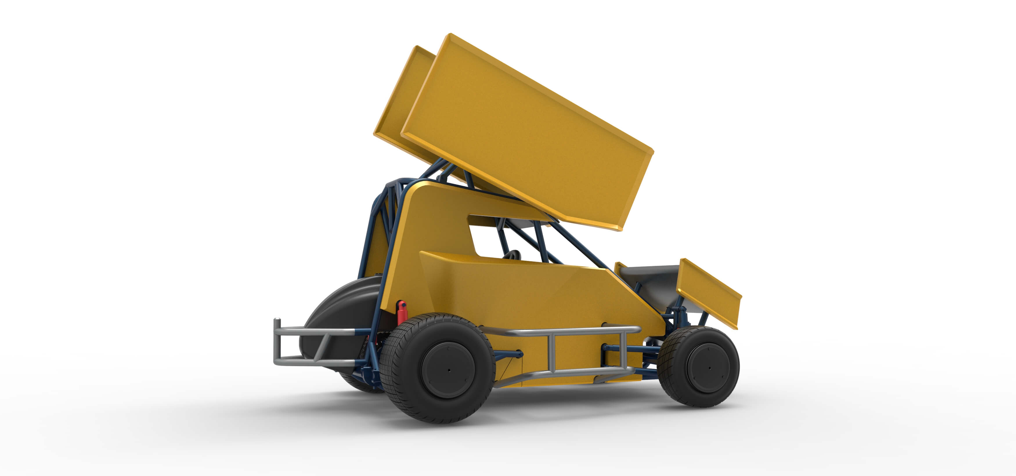 Winged 600 Micro Sprint Car Scale 1:25 - 3D Model by TechItemsRock