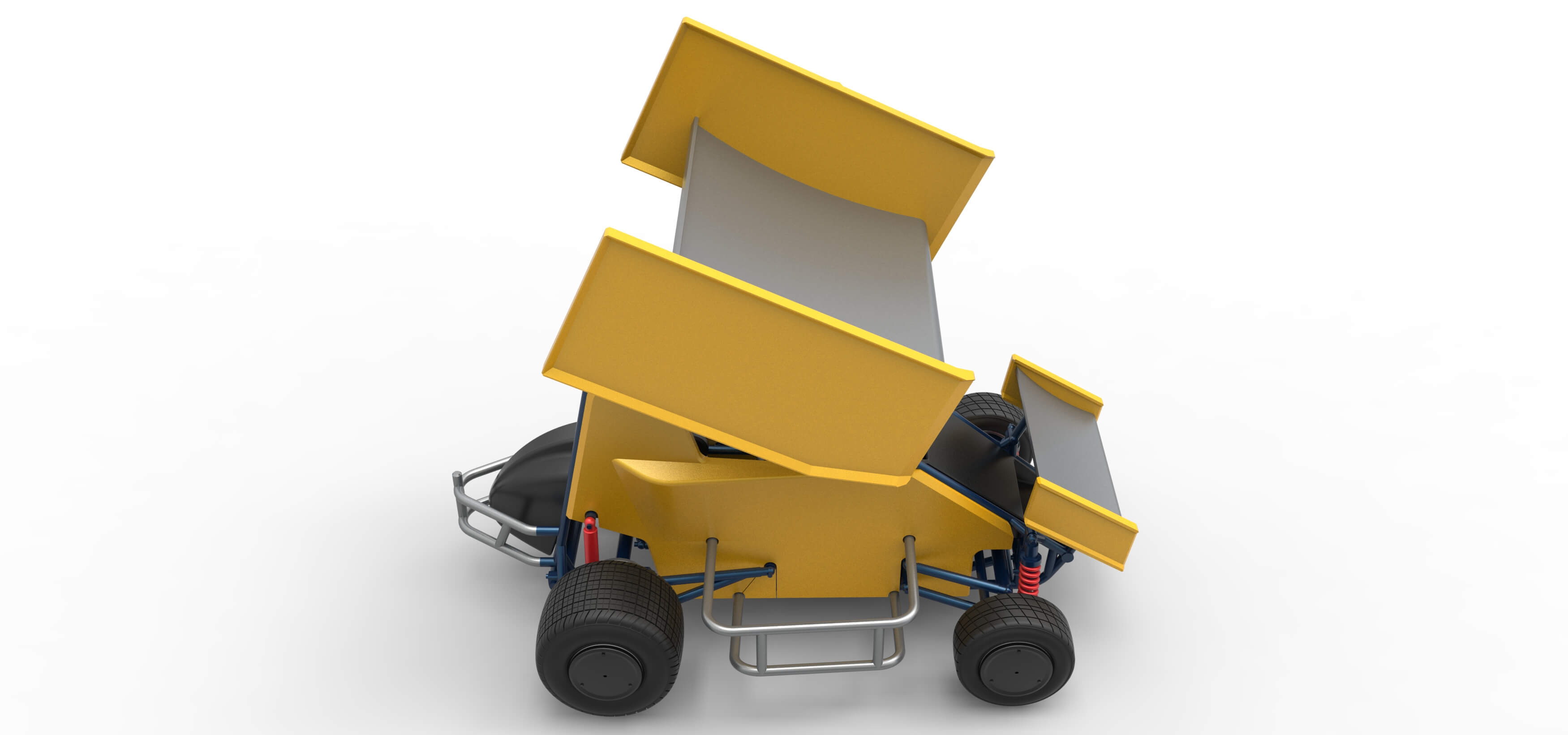 Winged 600 Micro Sprint Car Scale 1:25 - 3D Model by TechItemsRock