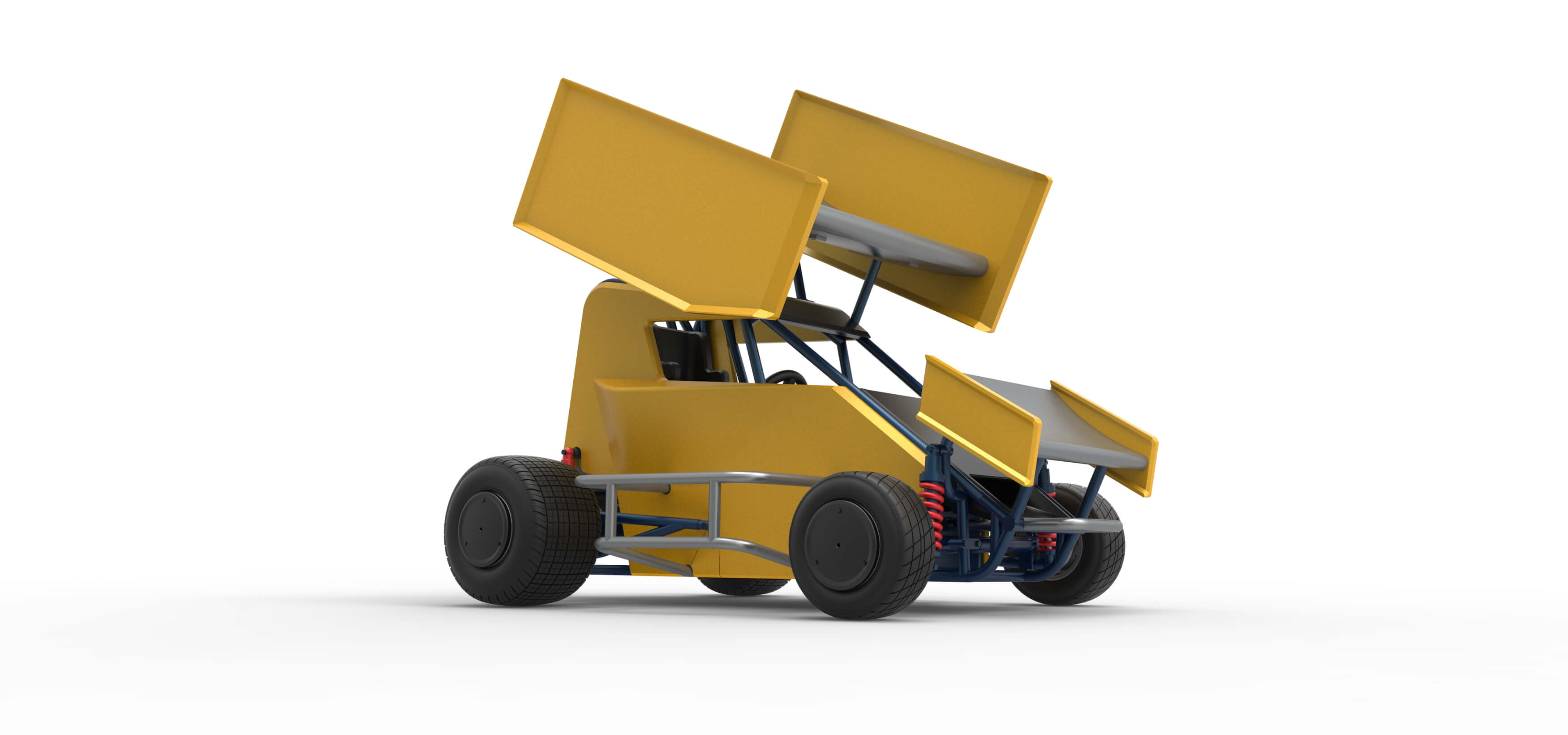 Winged 600 Micro Sprint Car Scale 1:25 - 3D Model by TechItemsRock