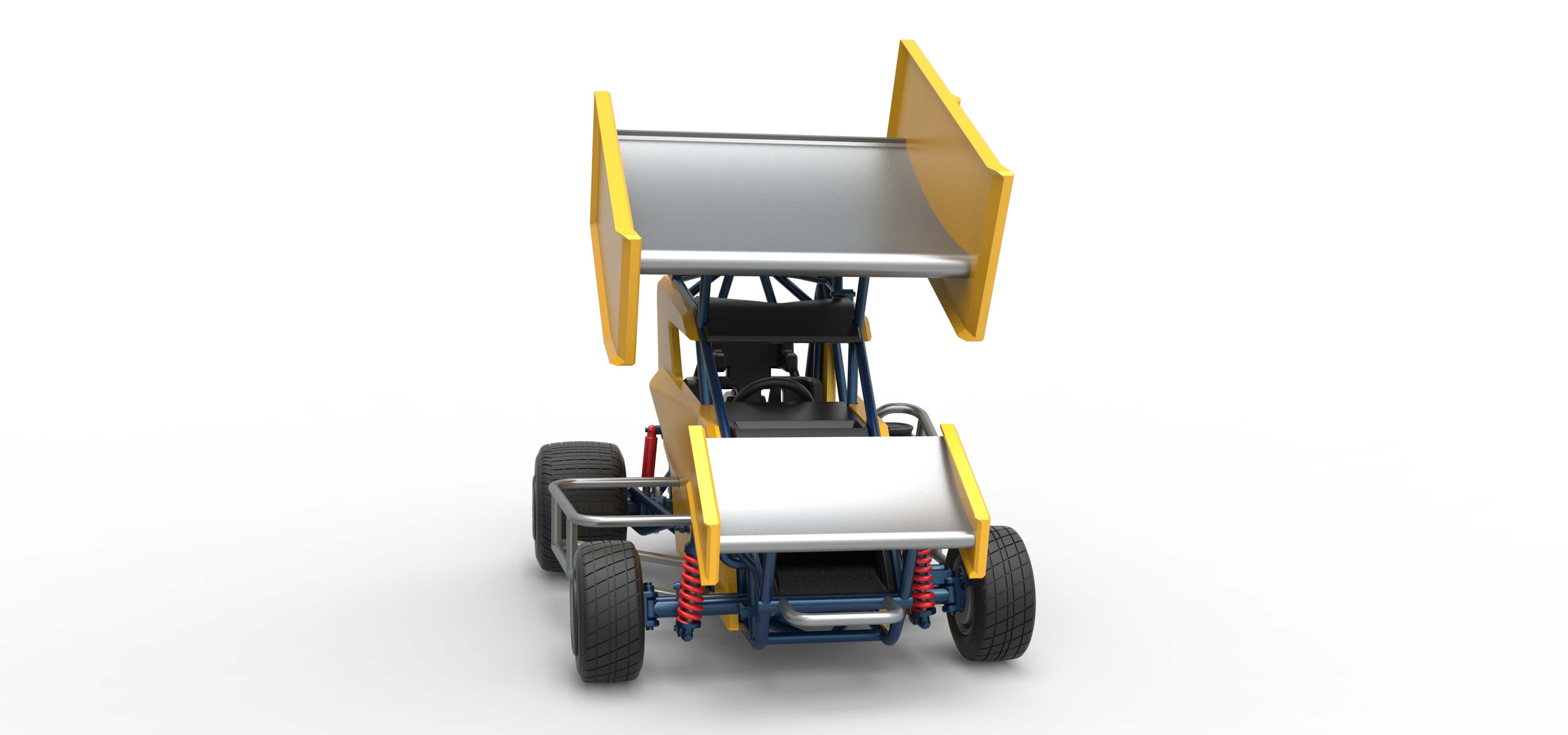 Winged 600 Micro Sprint Car Scale 1:25 - 3D Model by TechItemsRock