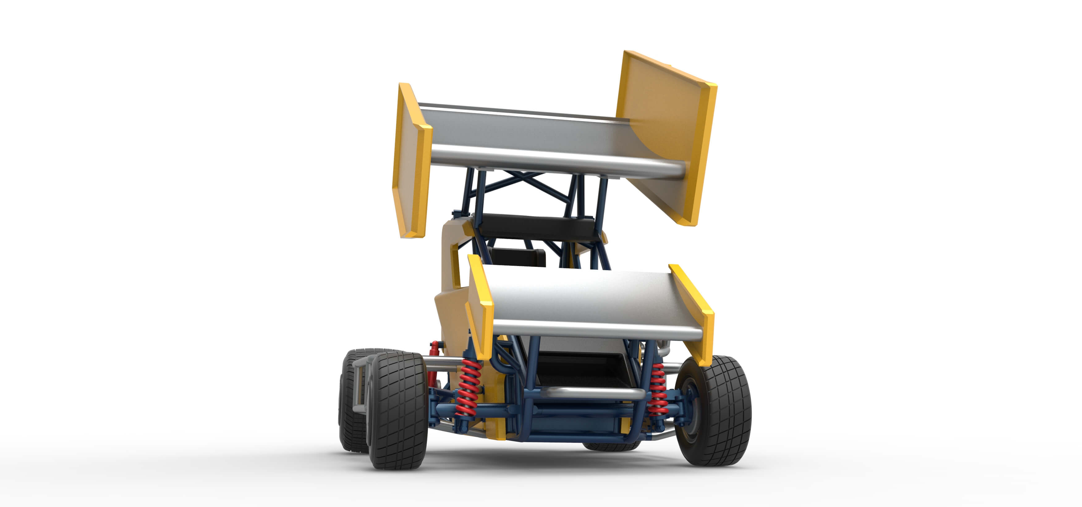Winged 600 Micro Sprint Car Scale 1:25 - 3D Model by TechItemsRock