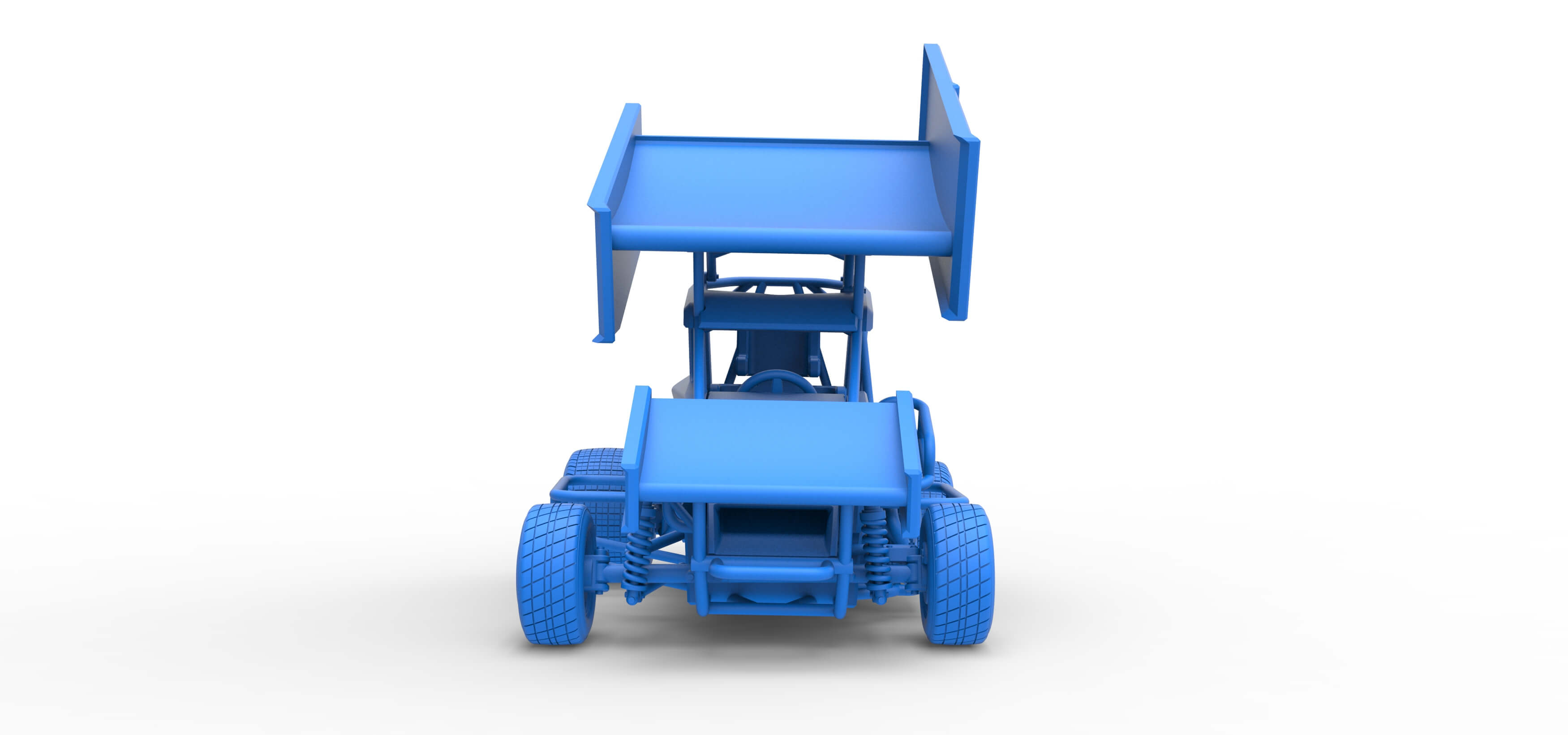 Winged 600 Micro Sprint Car Scale 1:25 - 3D Model by TechItemsRock