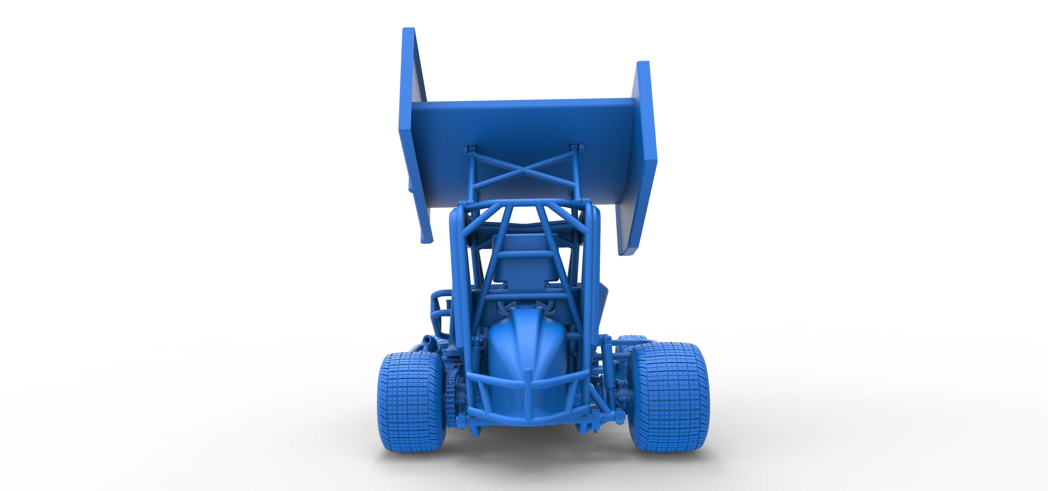 Winged 600 Micro Sprint Car Scale 1:25 - 3D Model by TechItemsRock