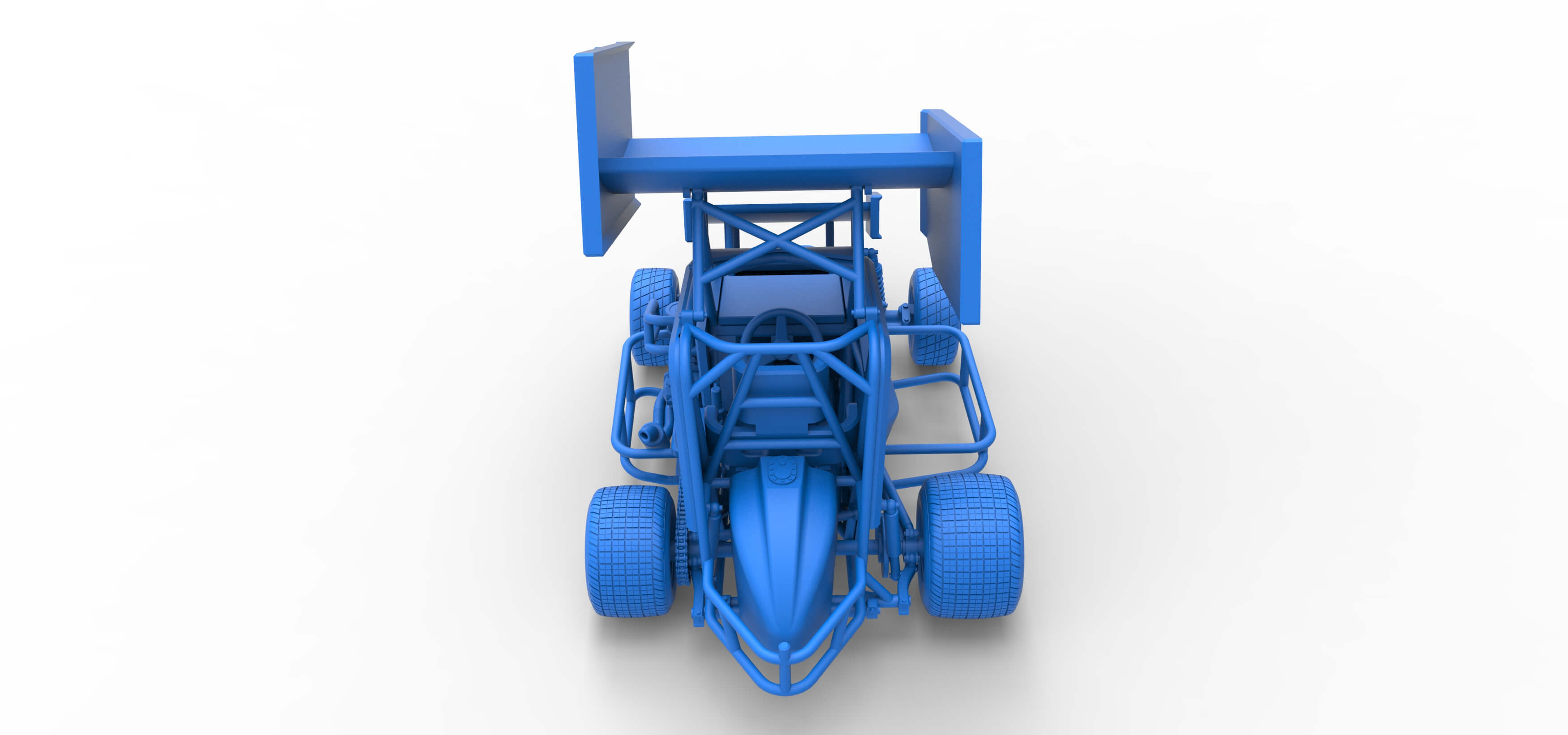 Winged 600 Micro Sprint Car Scale 1:25 - 3D Model by TechItemsRock