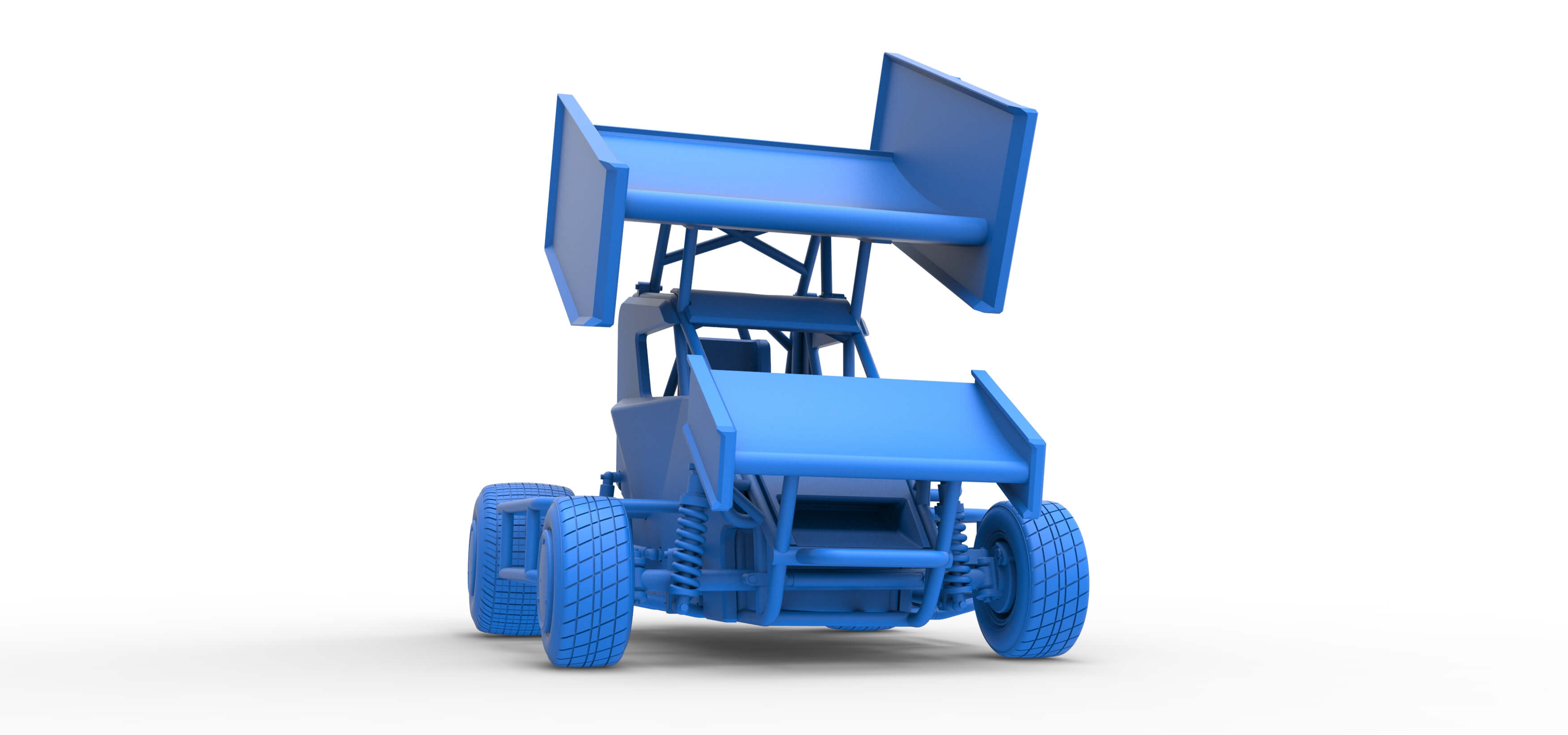 Winged 600 Micro Sprint Car Scale 1:25 - 3D Model by TechItemsRock