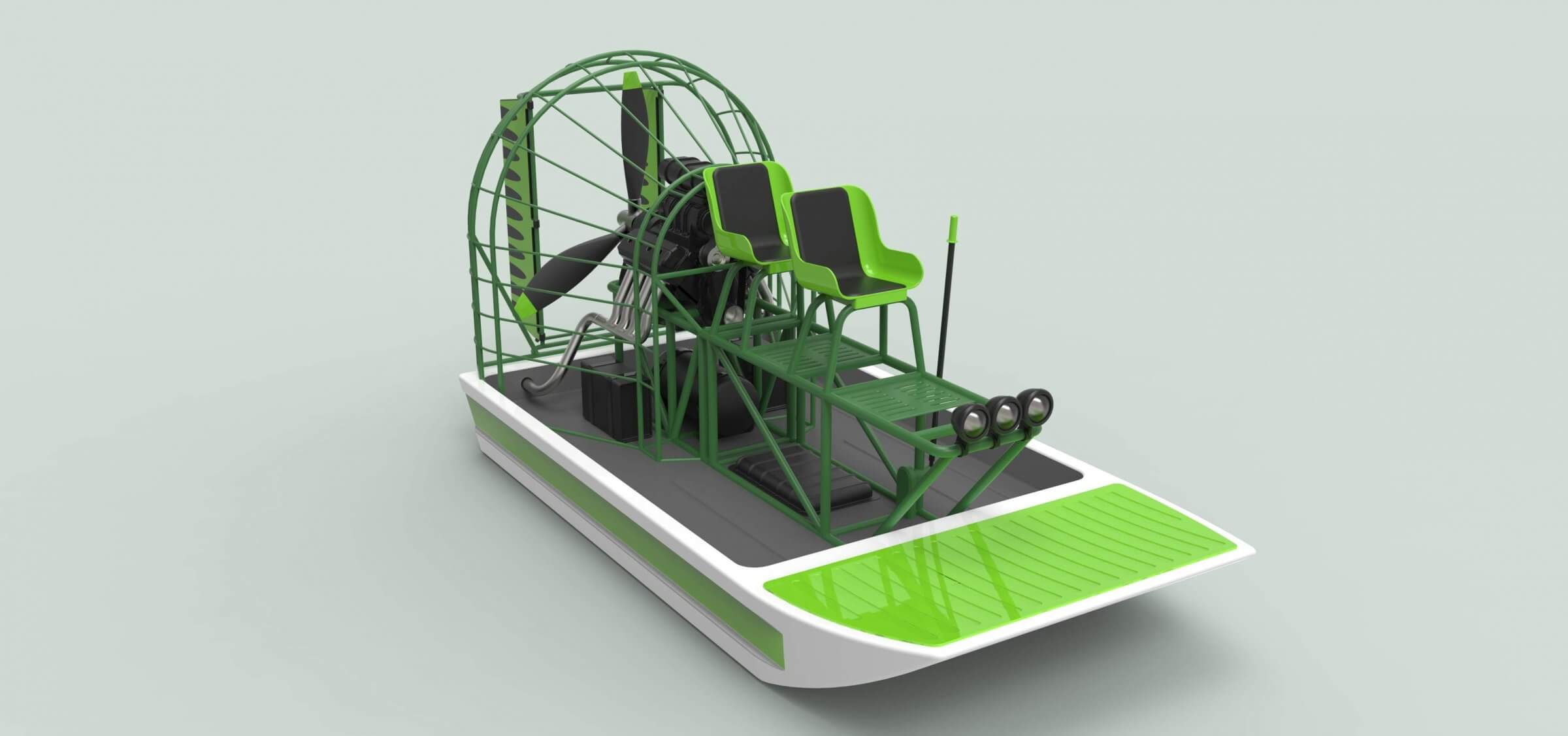 Airboat - 3D Model by TechItemsRock