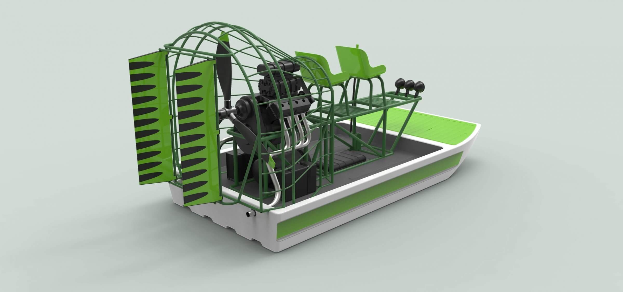 Airboat - 3D Model by TechItemsRock
