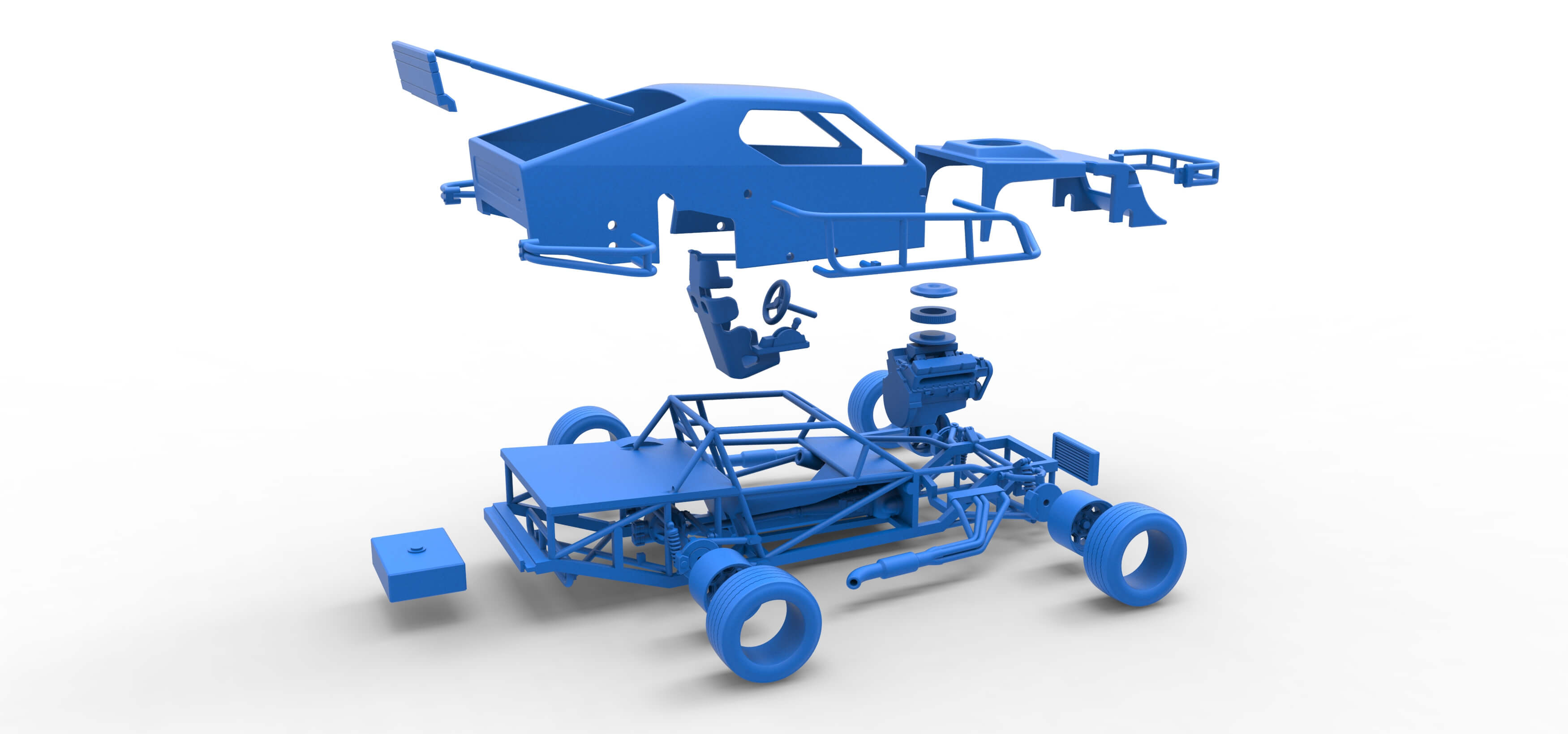 Asphalt Modified Stock Car Version 2 Scale 1:25 - 3D Model by TechItemsRock