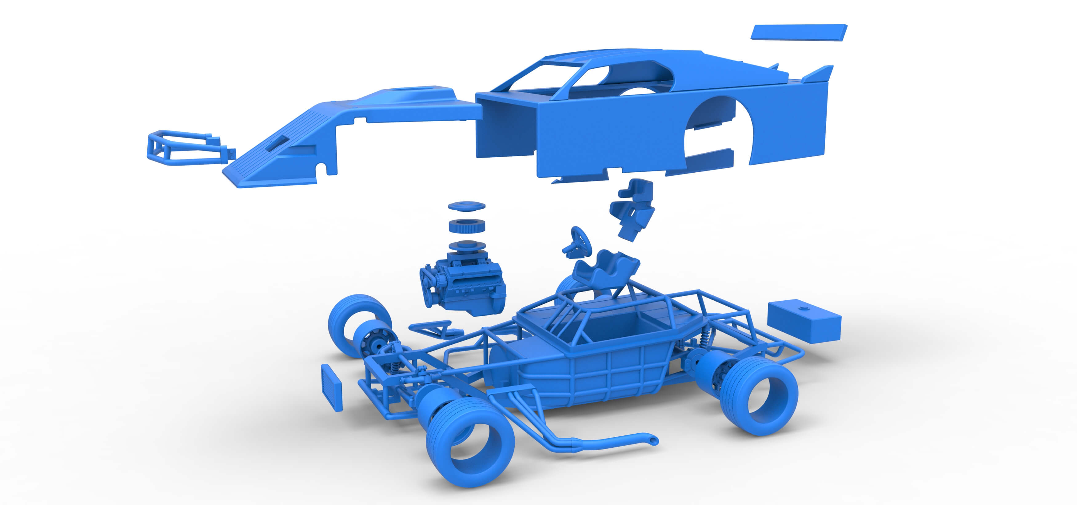 Asphalt Modified Stock Car Version 3 Scale 1:25 - 3D Model by TechItemsRock