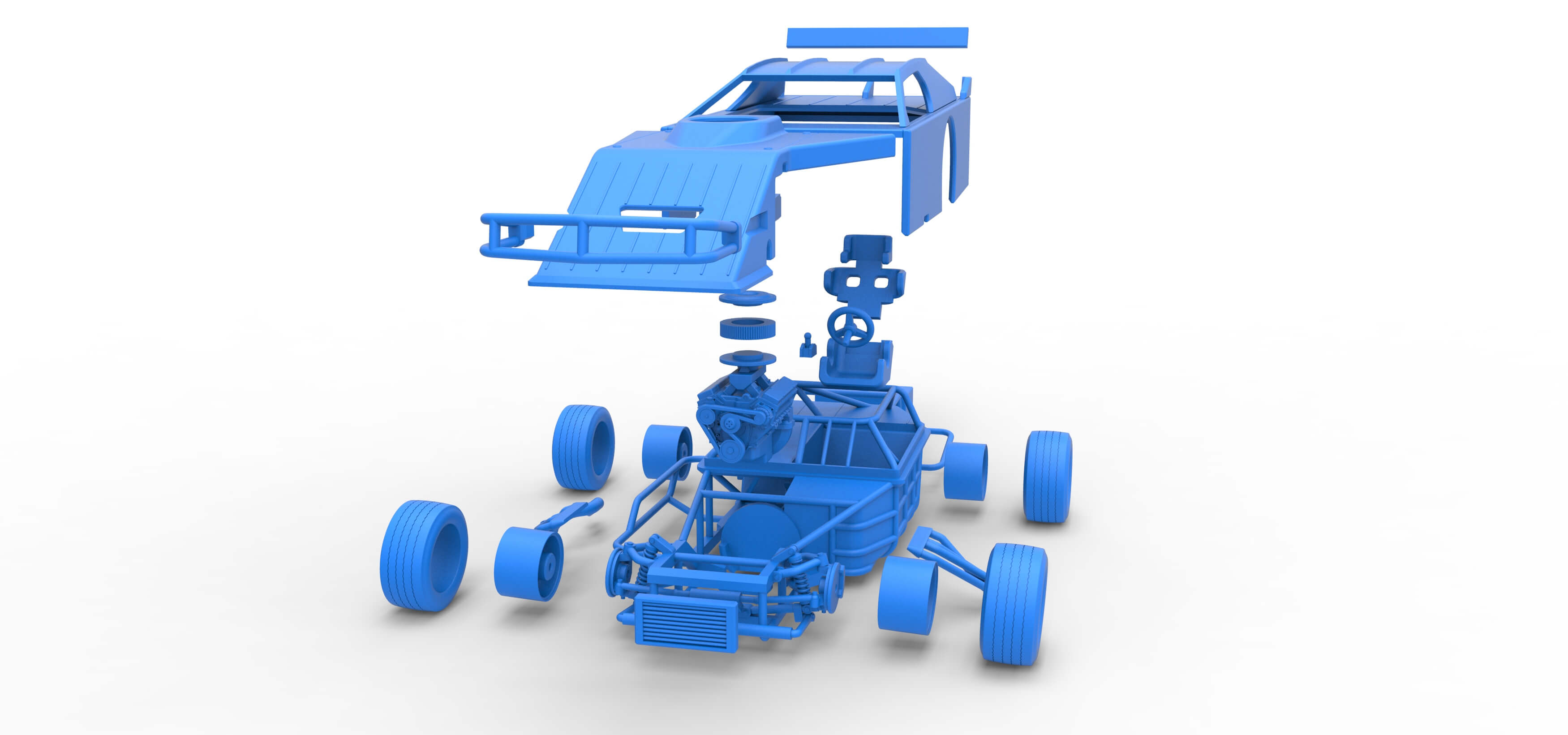 Asphalt Modified Stock Car Version 3 Scale 1:25 - 3D Model by TechItemsRock