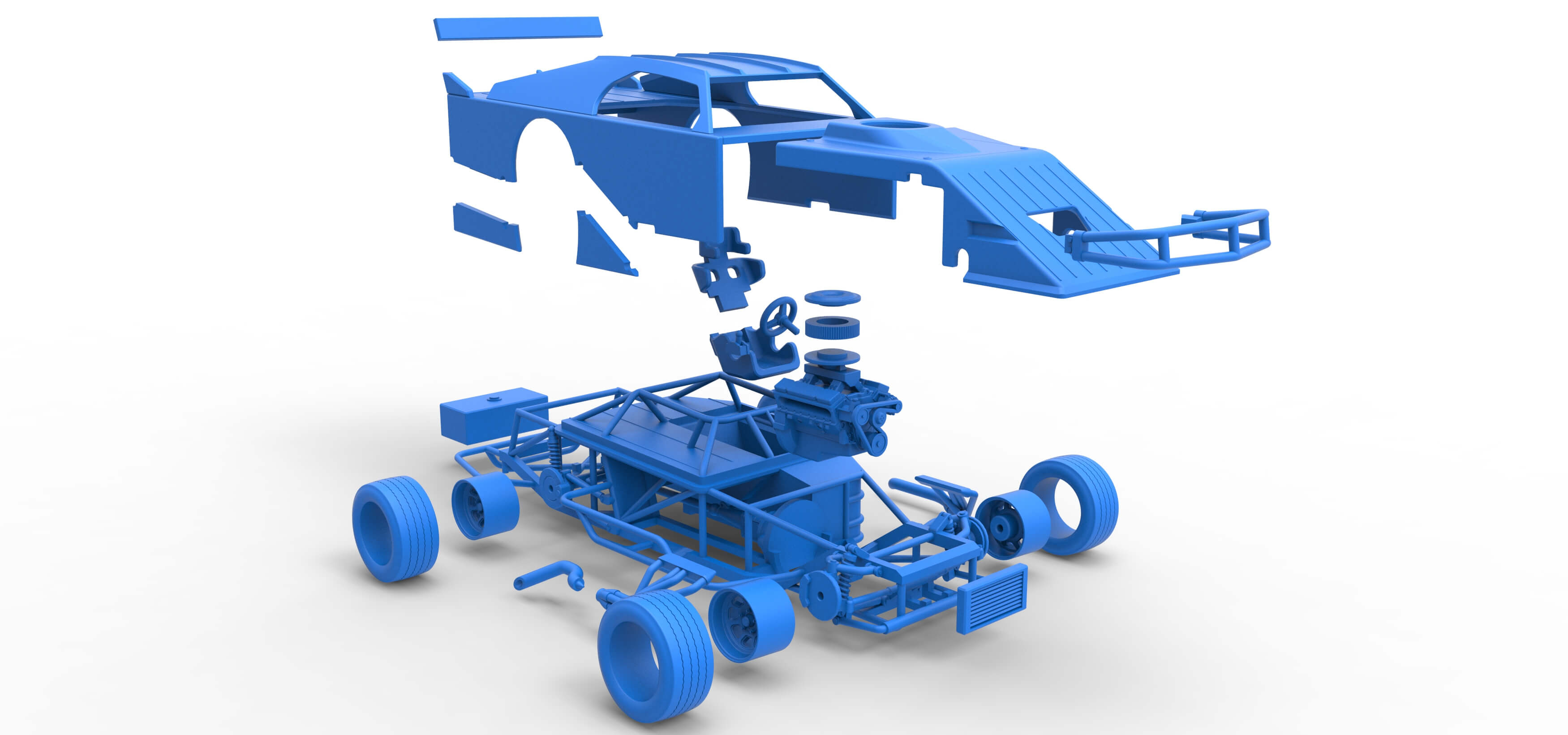 Asphalt Modified Stock Car Version 3 Scale 1:25 - 3D Model by TechItemsRock