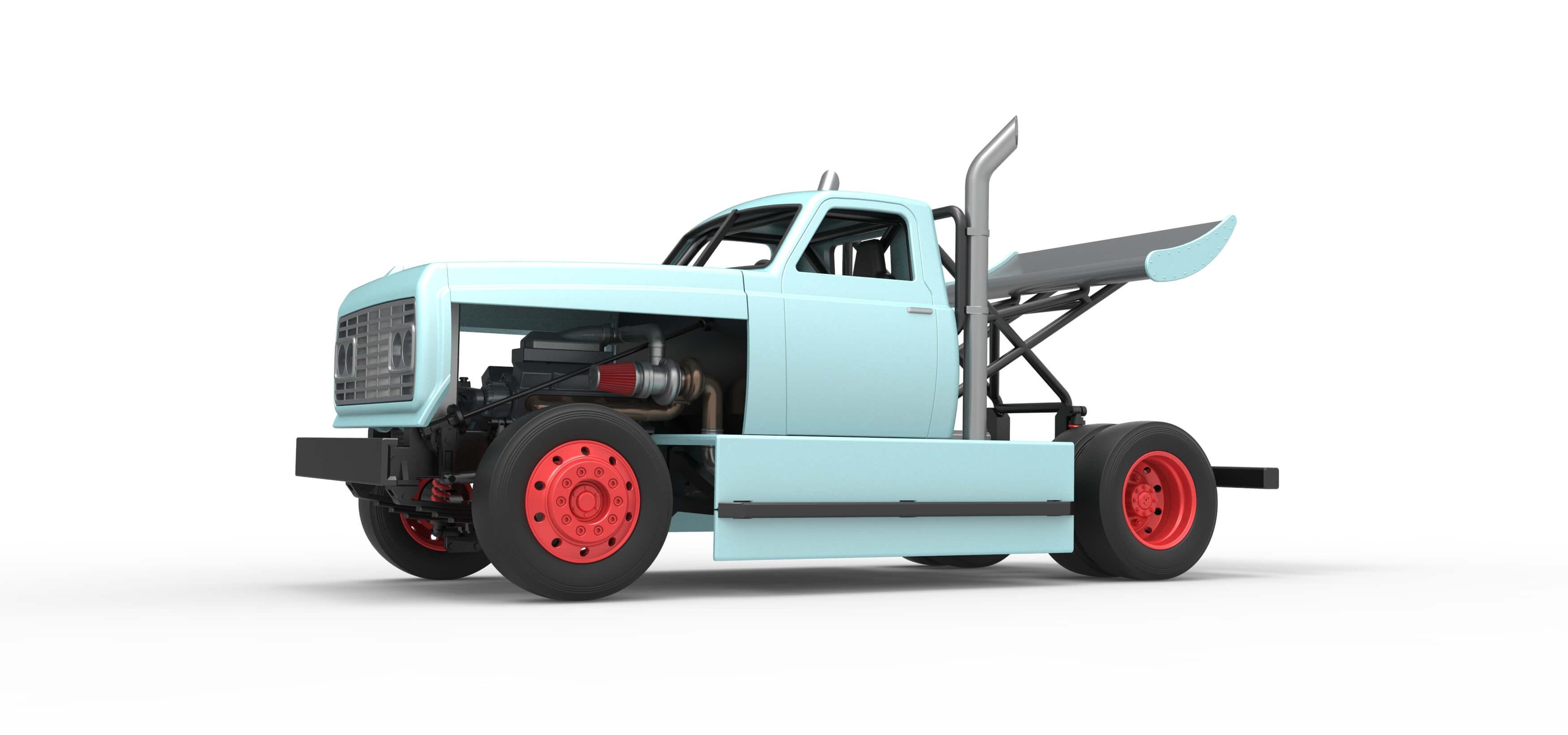Big Rig Racing Semi Truck Scale 1:25 - 3D Model by TechItemsRock