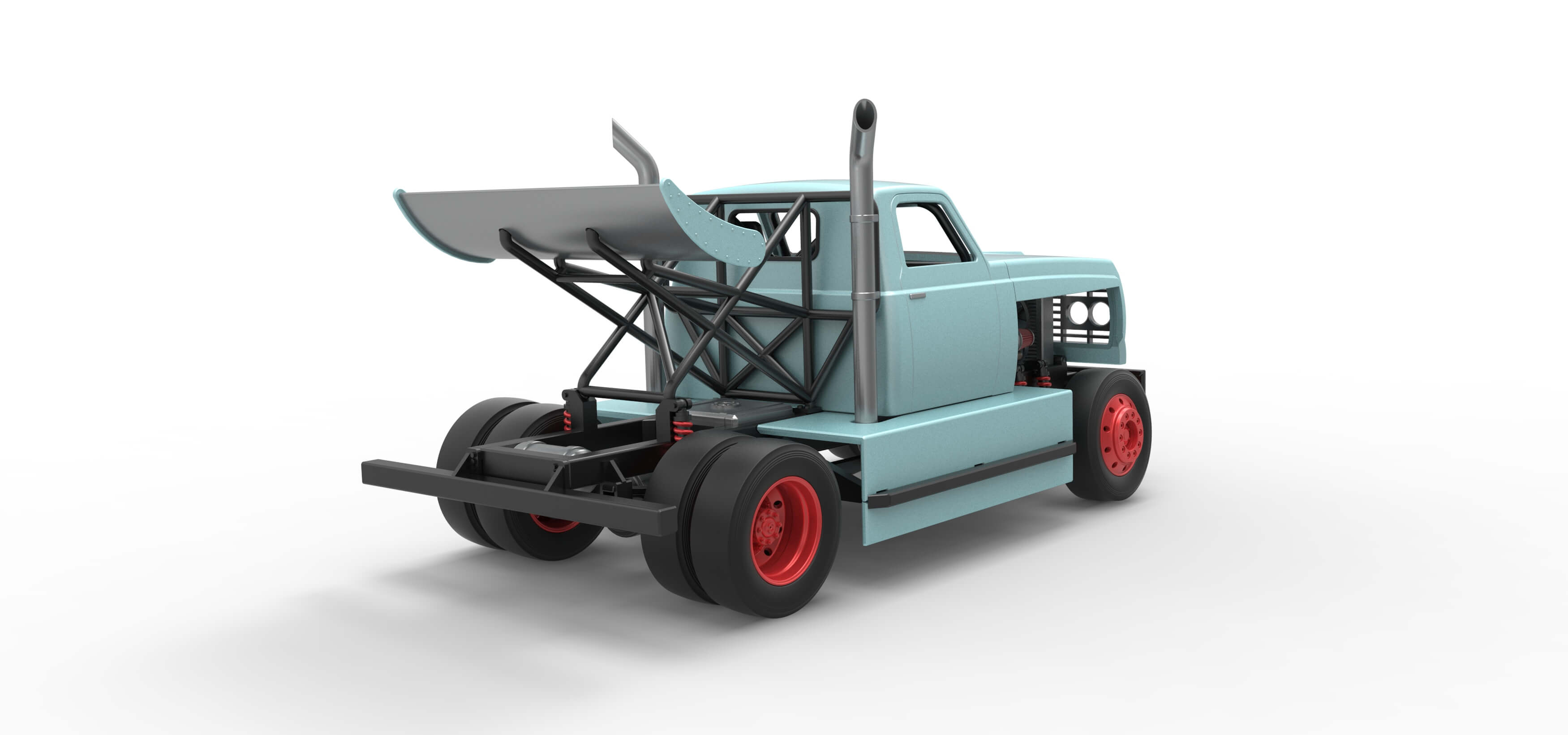 Big Rig Racing Semi Truck Scale 1:25 - 3D Model by TechItemsRock