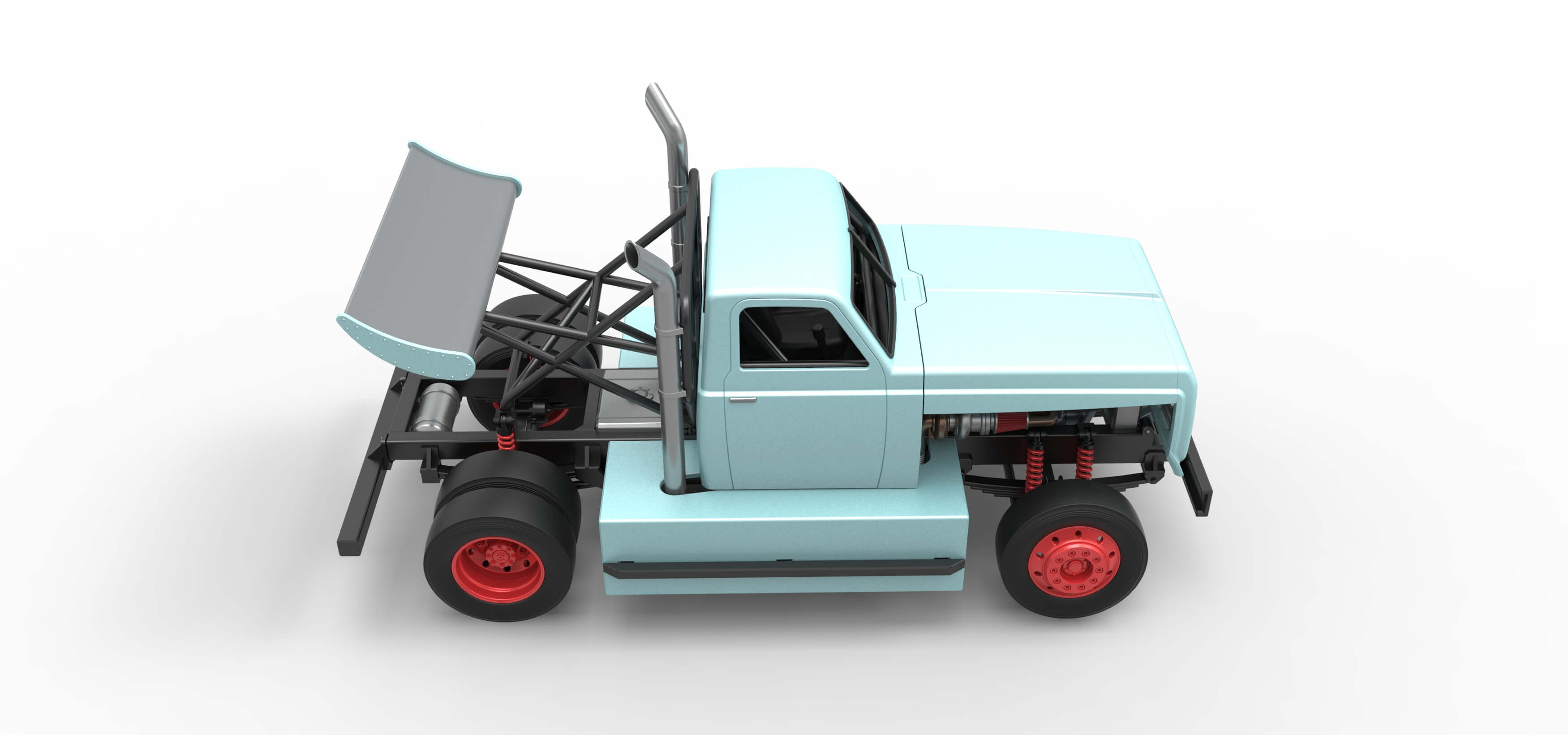 Big Rig Racing Semi Truck Scale 1:25 - 3D Model by TechItemsRock